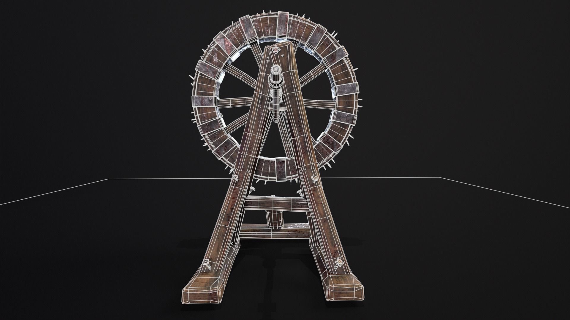 3D model Breaking Wheel Torture VR / AR / low-poly | CGTrader