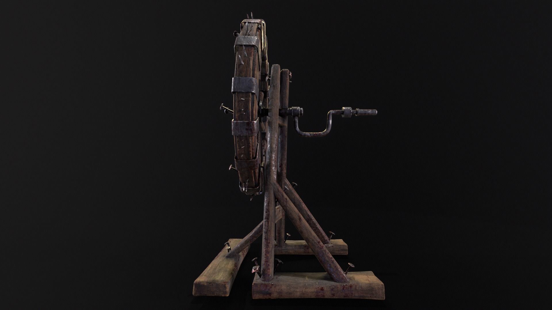 3D model Breaking Wheel Torture VR / AR / low-poly | CGTrader