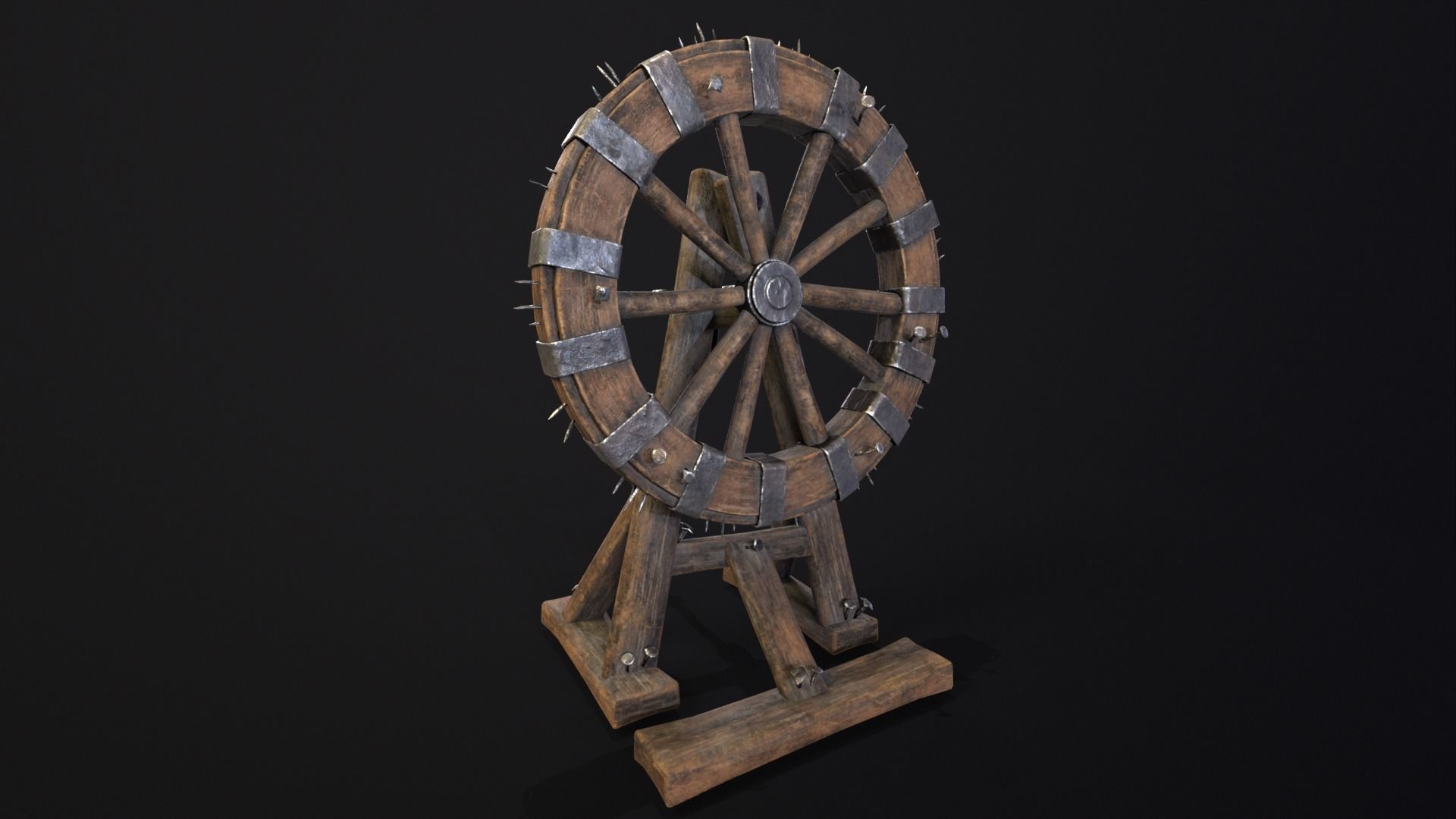 3D model Breaking Wheel Torture VR / AR / low-poly | CGTrader