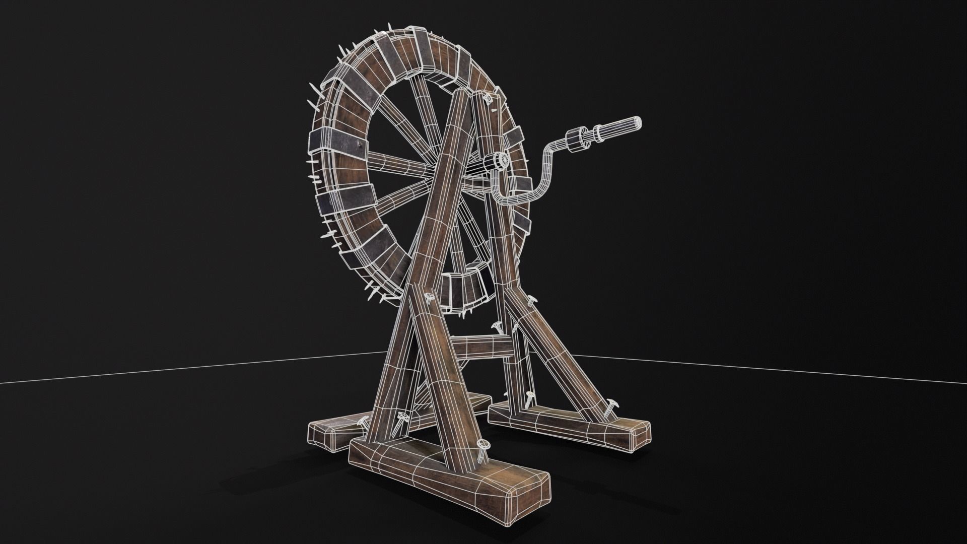 3D model Breaking Wheel Torture VR / AR / low-poly | CGTrader