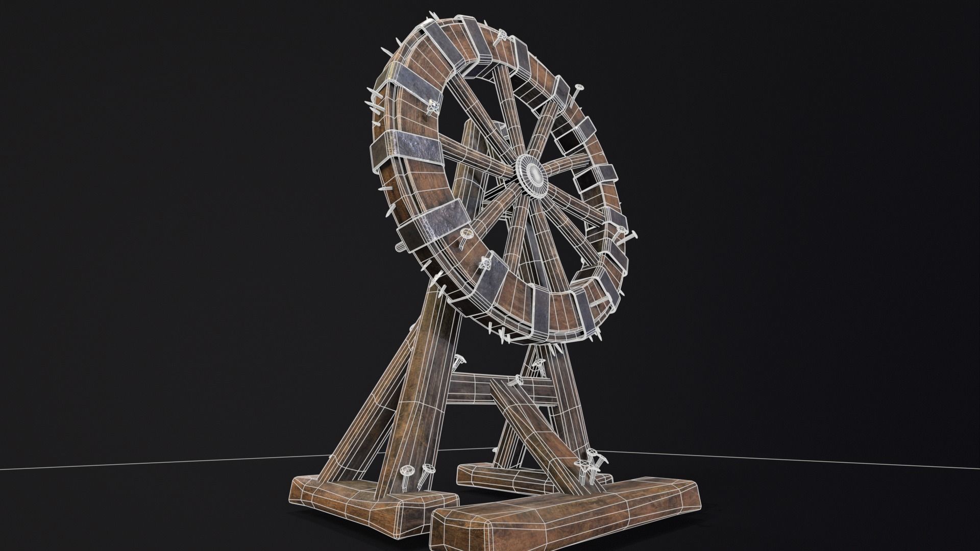 3D model Breaking Wheel Torture VR / AR / low-poly | CGTrader