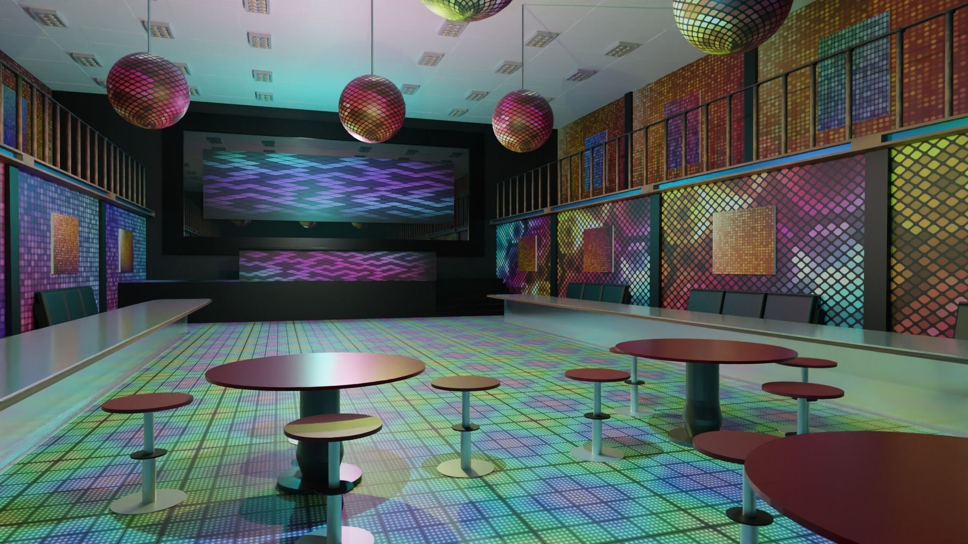 3D model Nightclub Interior VR / AR / low-poly | CGTrader