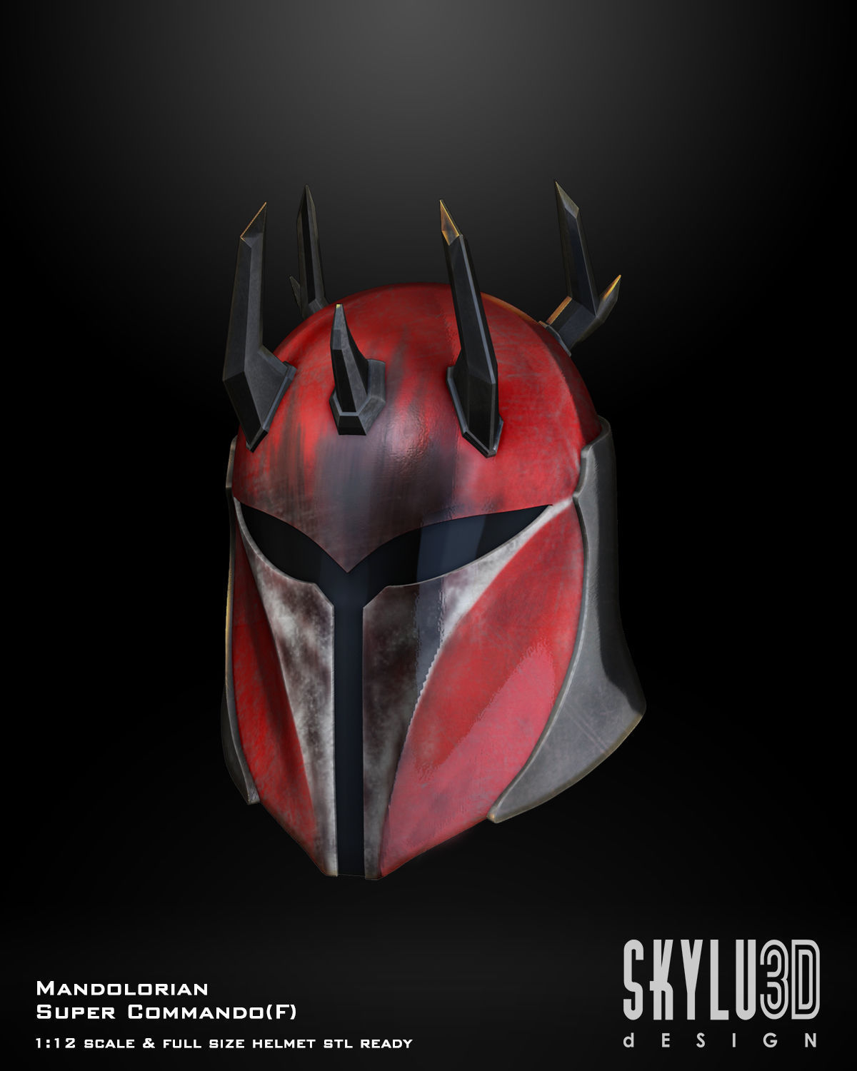 Mandalorian Female Super Commando Props Scale STL 3D model 3D printable ...