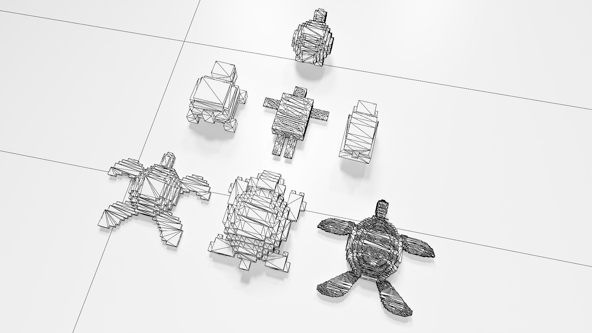 3D model Tortoise Turtle voxel art VR / AR / low-poly | CGTrader