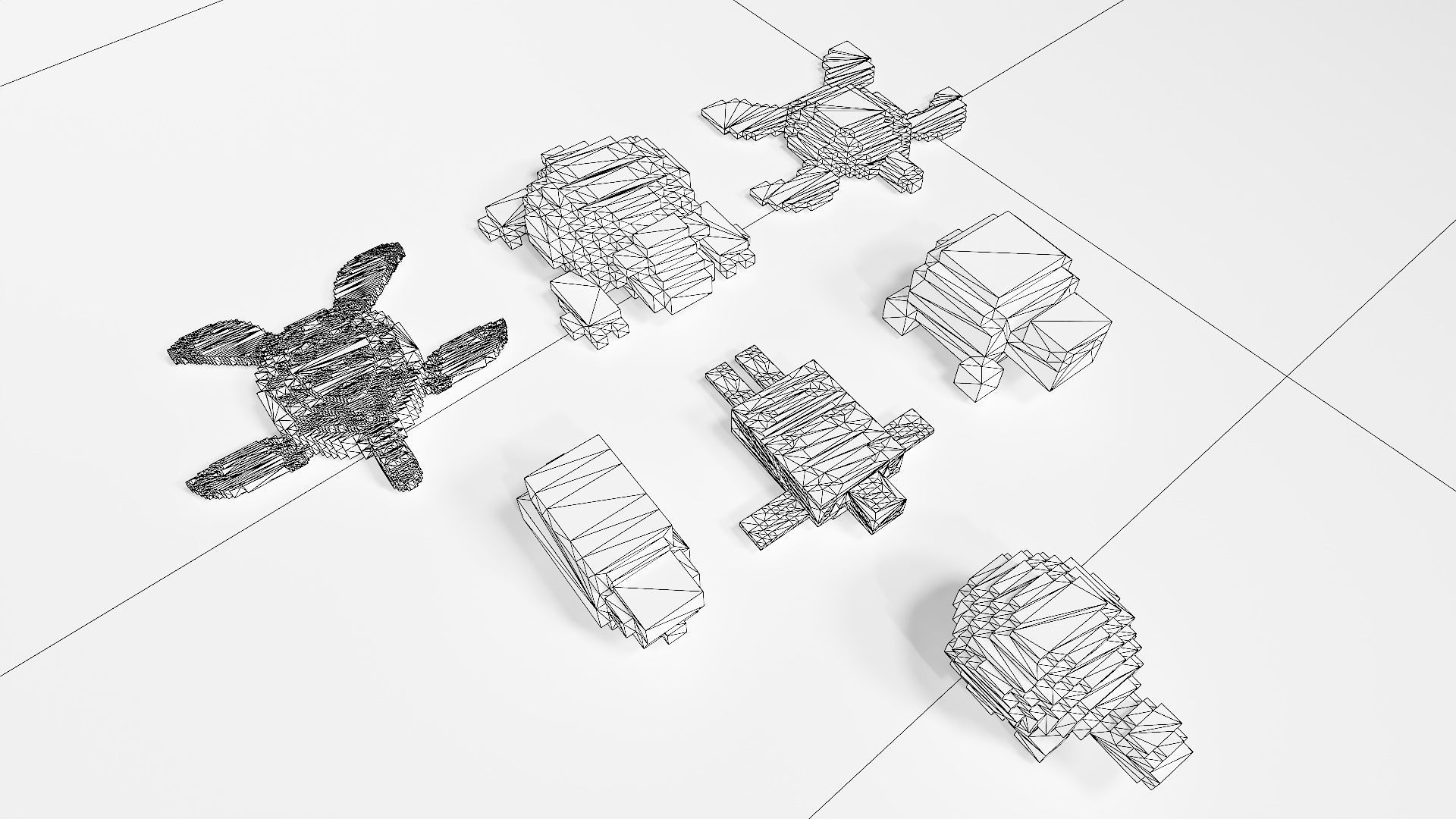 3D model Tortoise Turtle voxel art VR / AR / low-poly | CGTrader