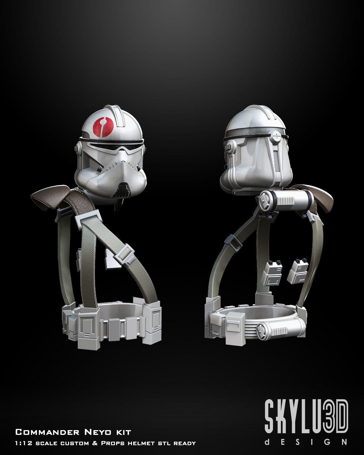 Commander Neyo One12 Scale Figure Custom STL 3D model 3D printable | CGTrader