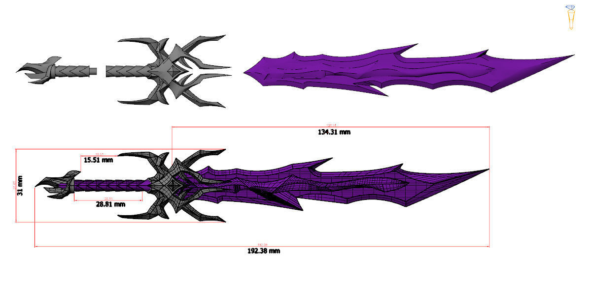 Transormers Prime Dark Star Saber Megatron 3D model 3D printable | CGTrader