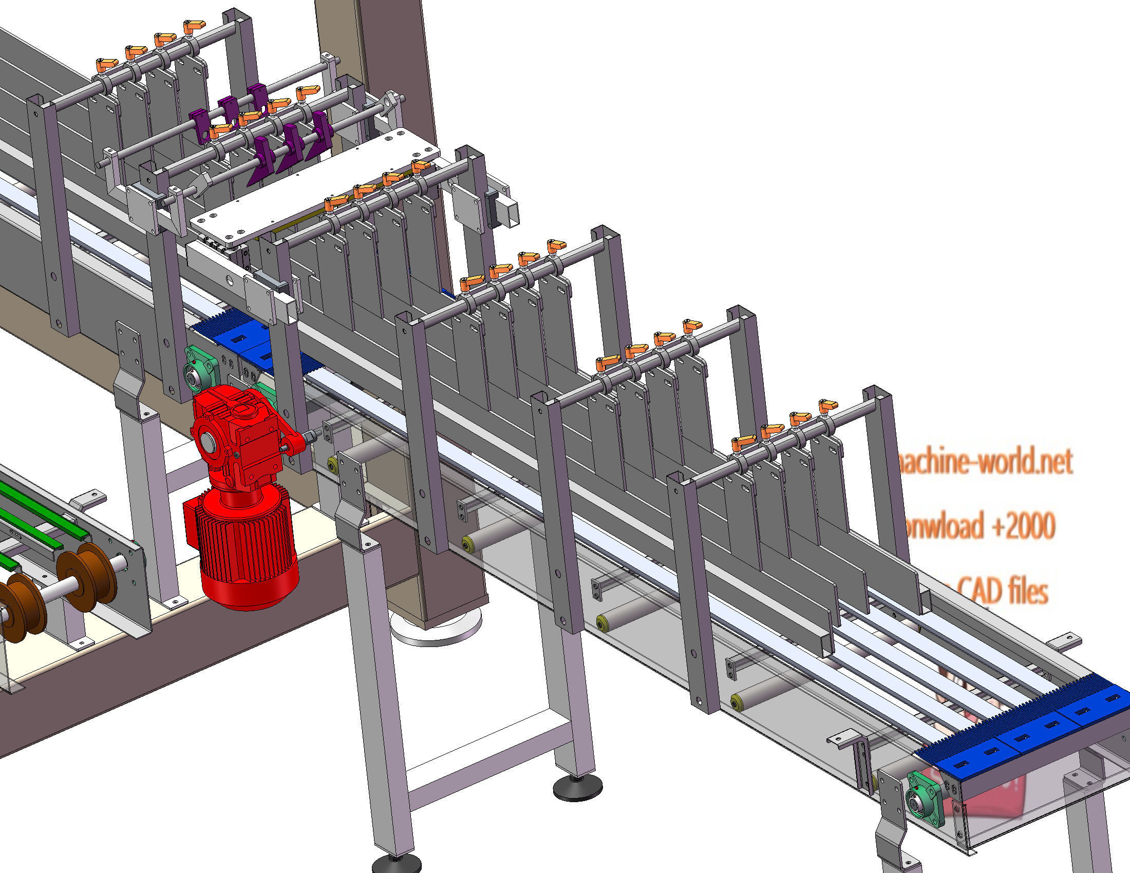 industrial 3D model Bottle sorting conveyor 3D model | CGTrader