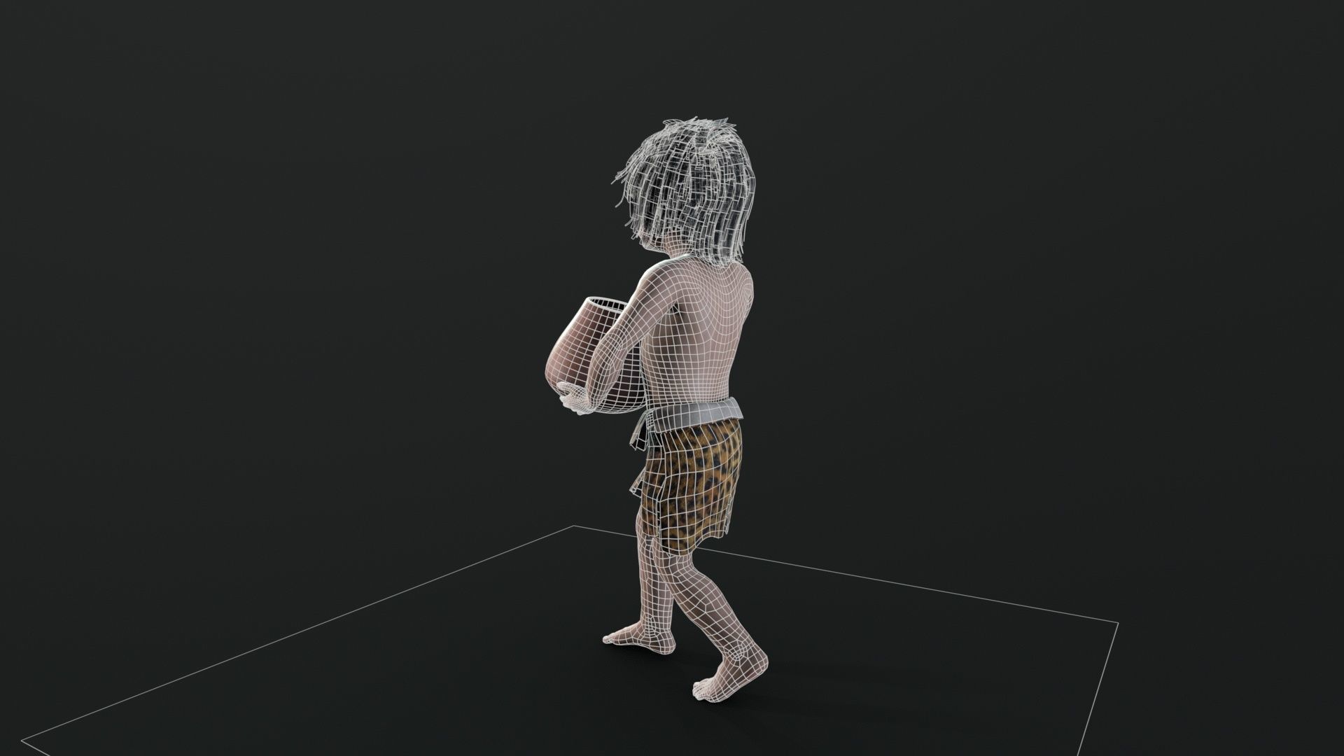 3D model hominid child VR / AR / low-poly | CGTrader