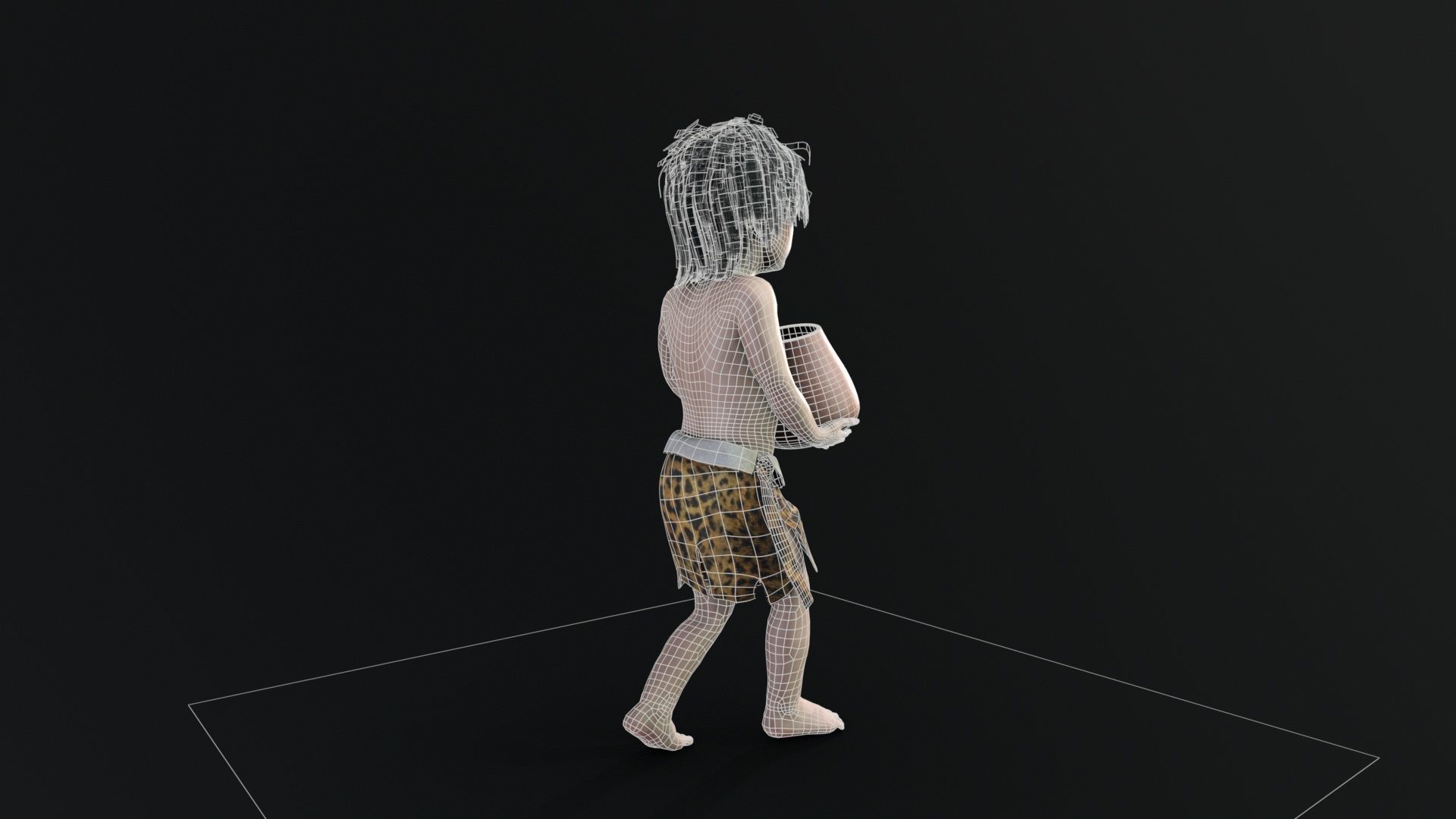 3D model hominid child VR / AR / low-poly | CGTrader
