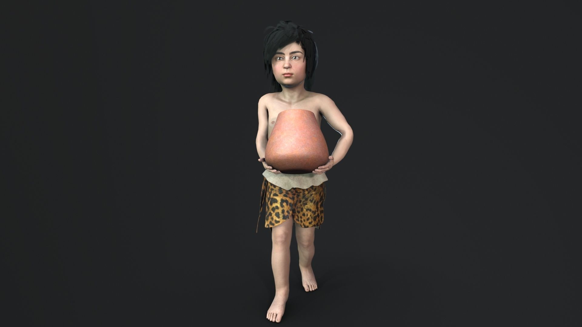 3D model hominid child VR / AR / low-poly | CGTrader
