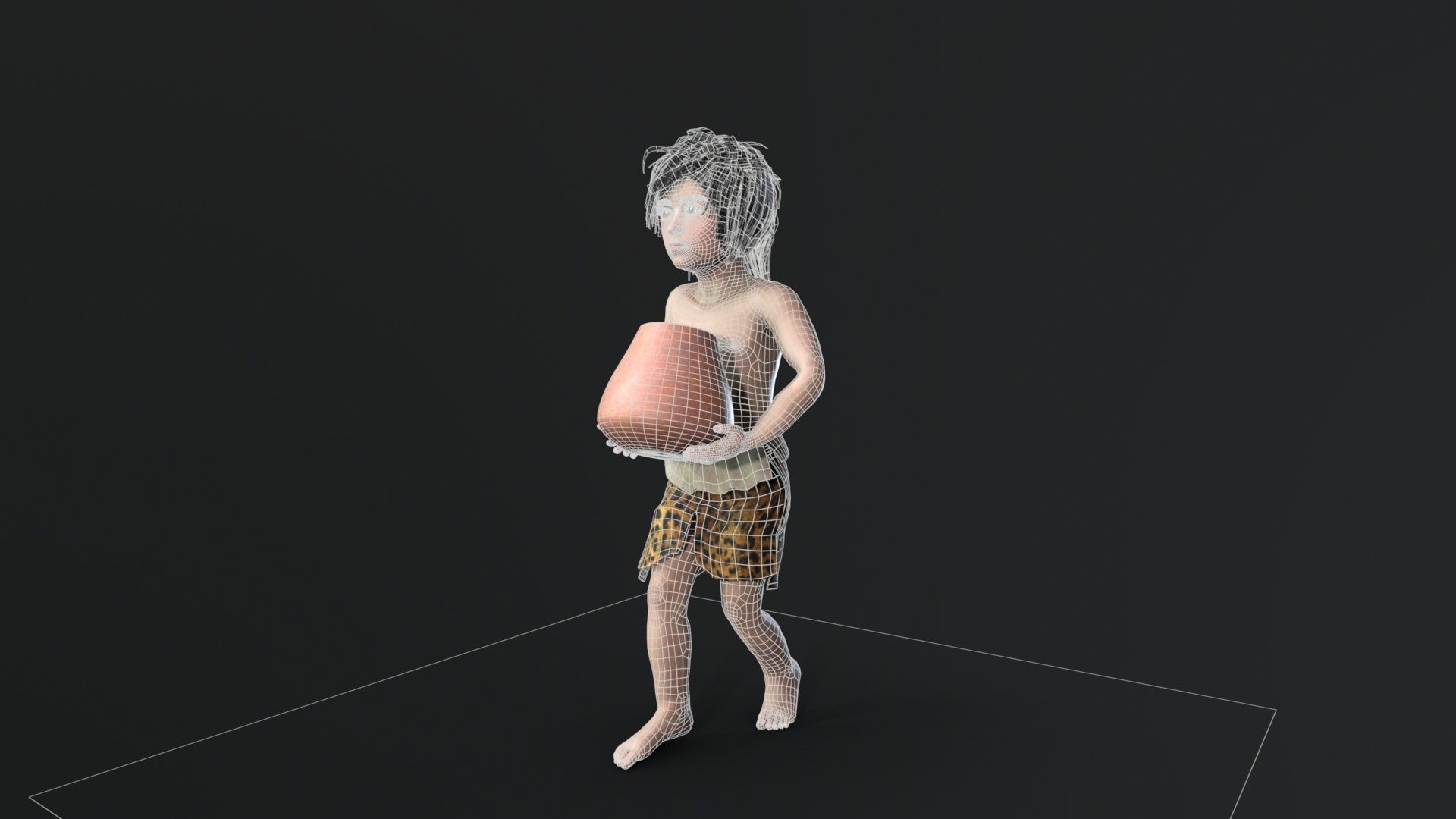 3D model hominid child VR / AR / low-poly | CGTrader