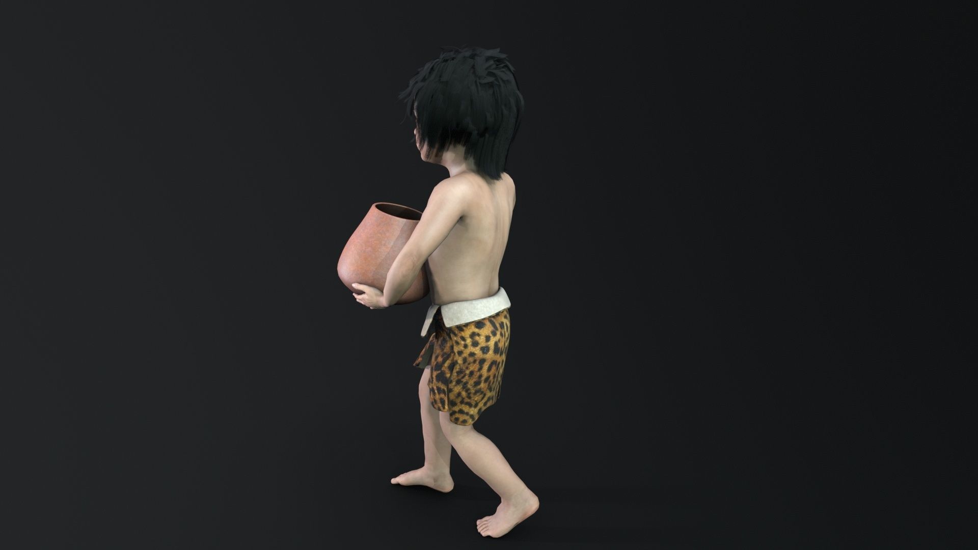 3D model hominid child VR / AR / low-poly | CGTrader