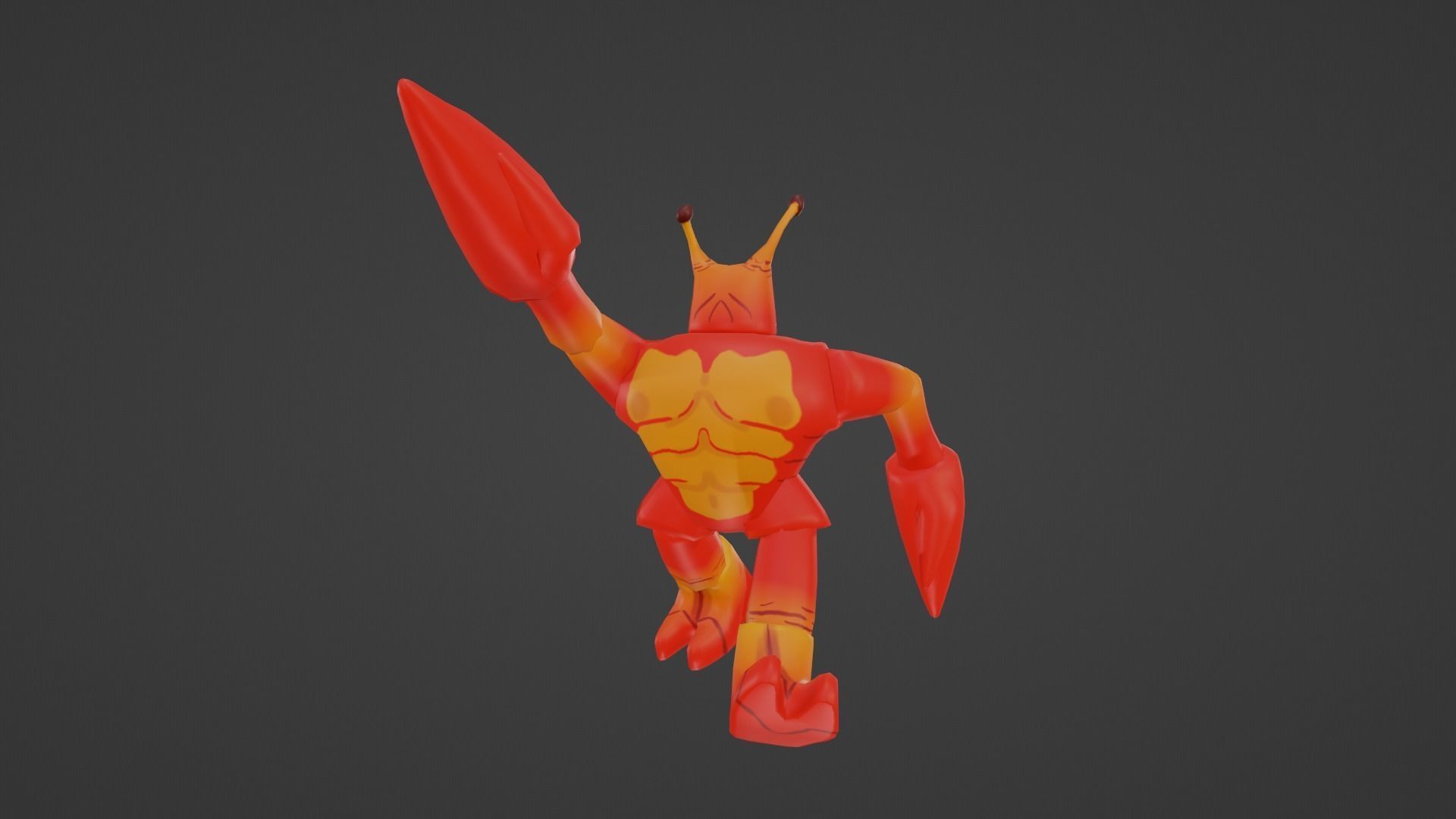 3D model RED CRAB CHARACTER VR / AR / low-poly | CGTrader