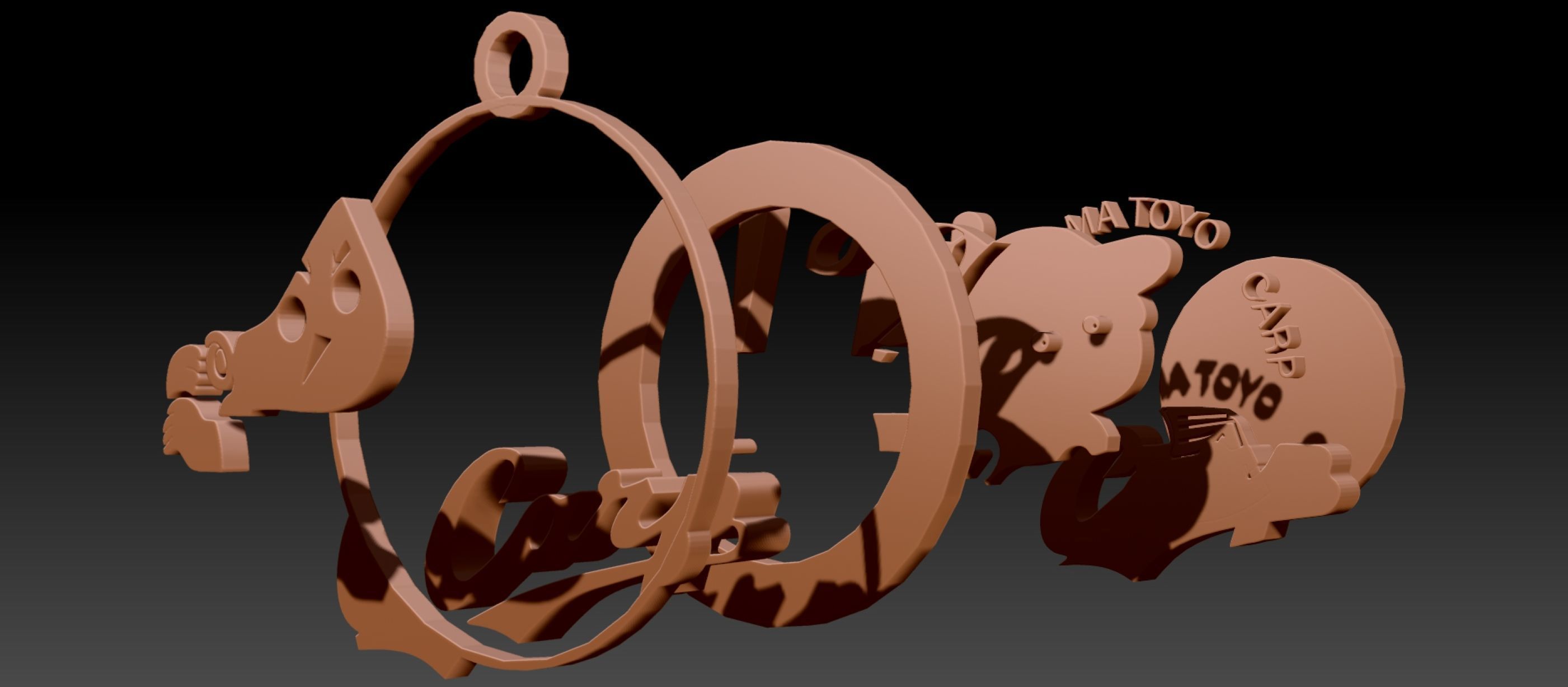 Nippon NPB all teams Keychan printable and renderable 3D model 3D ...