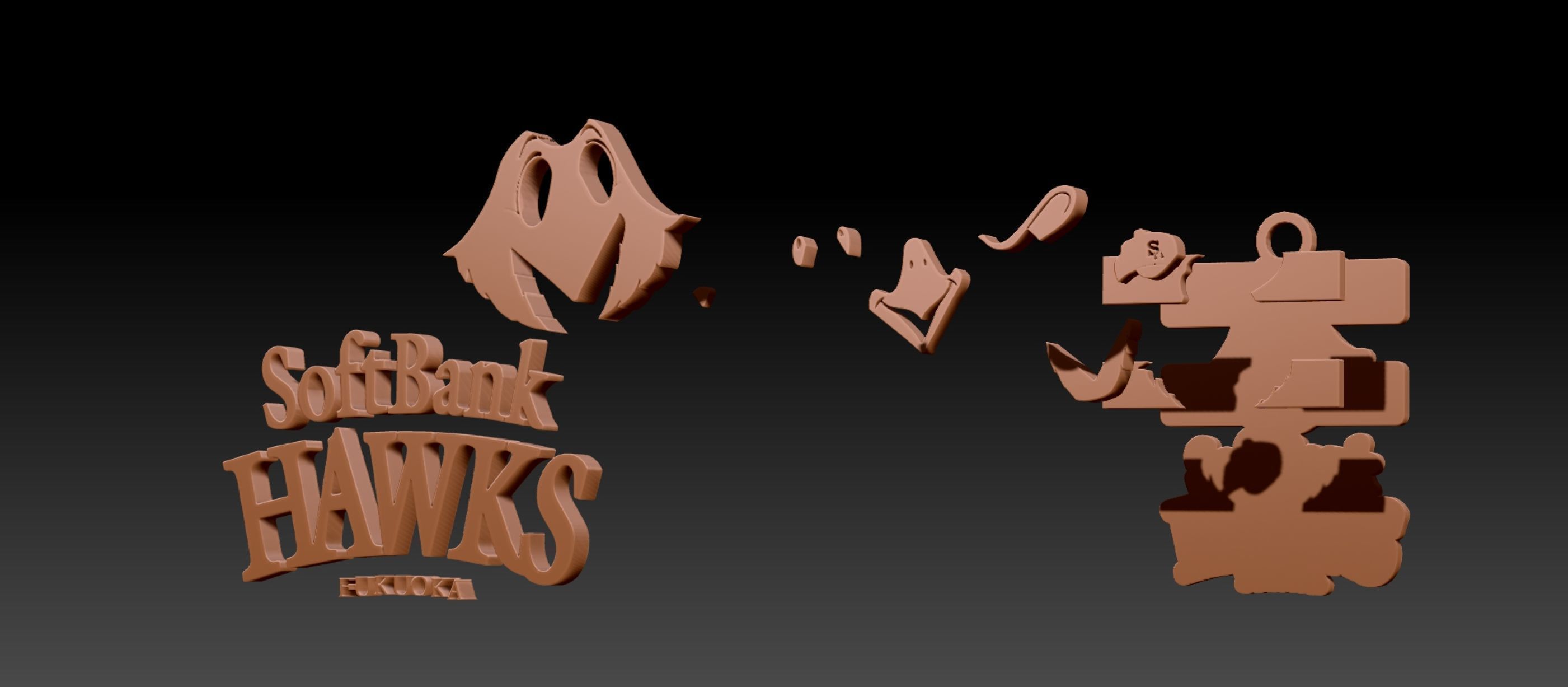 Nippon NPB all teams Keychan printable and renderable 3D model 3D ...