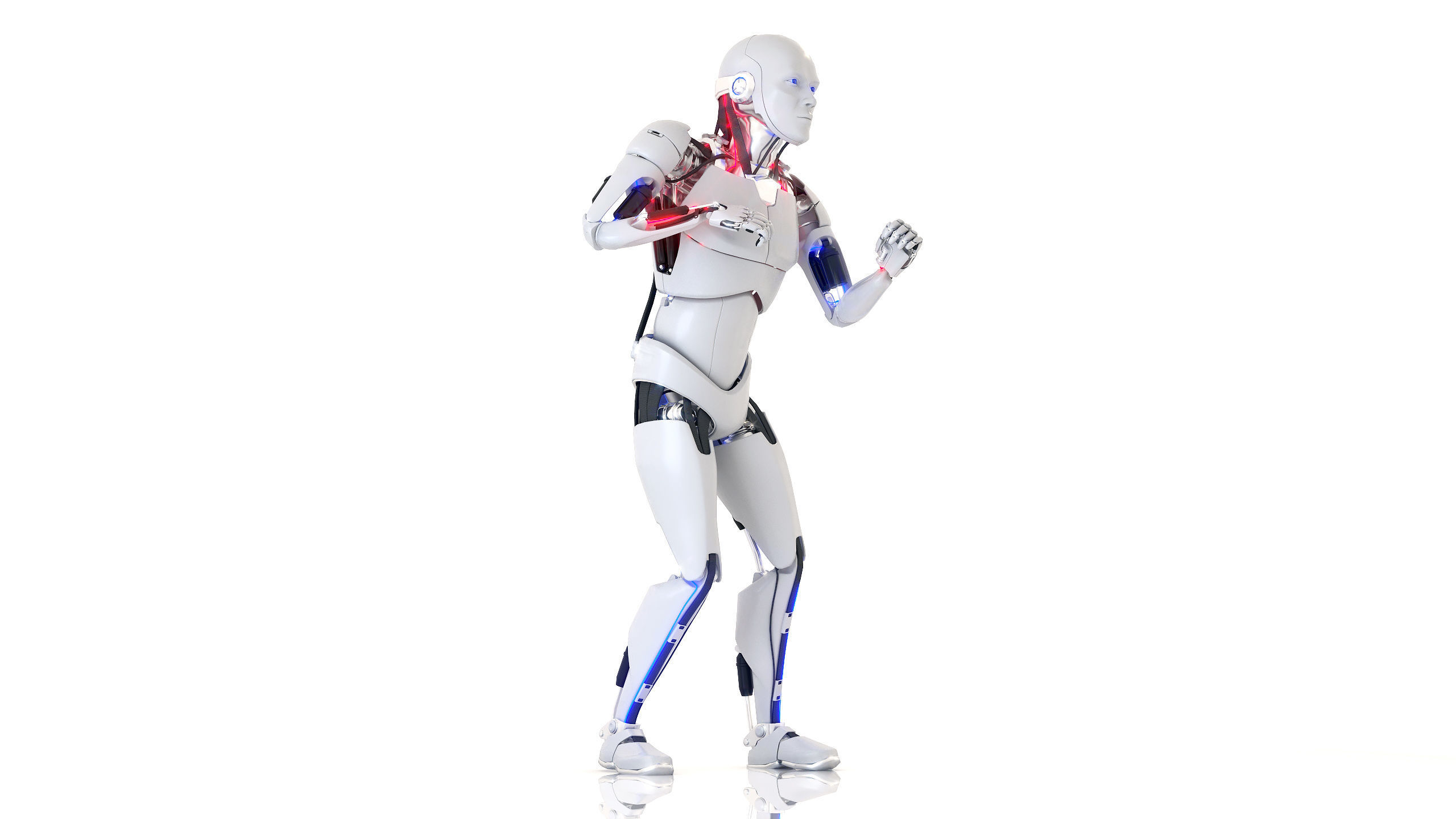 3D model Electronic Cyborg Male animated model VR / AR / low-poly ...