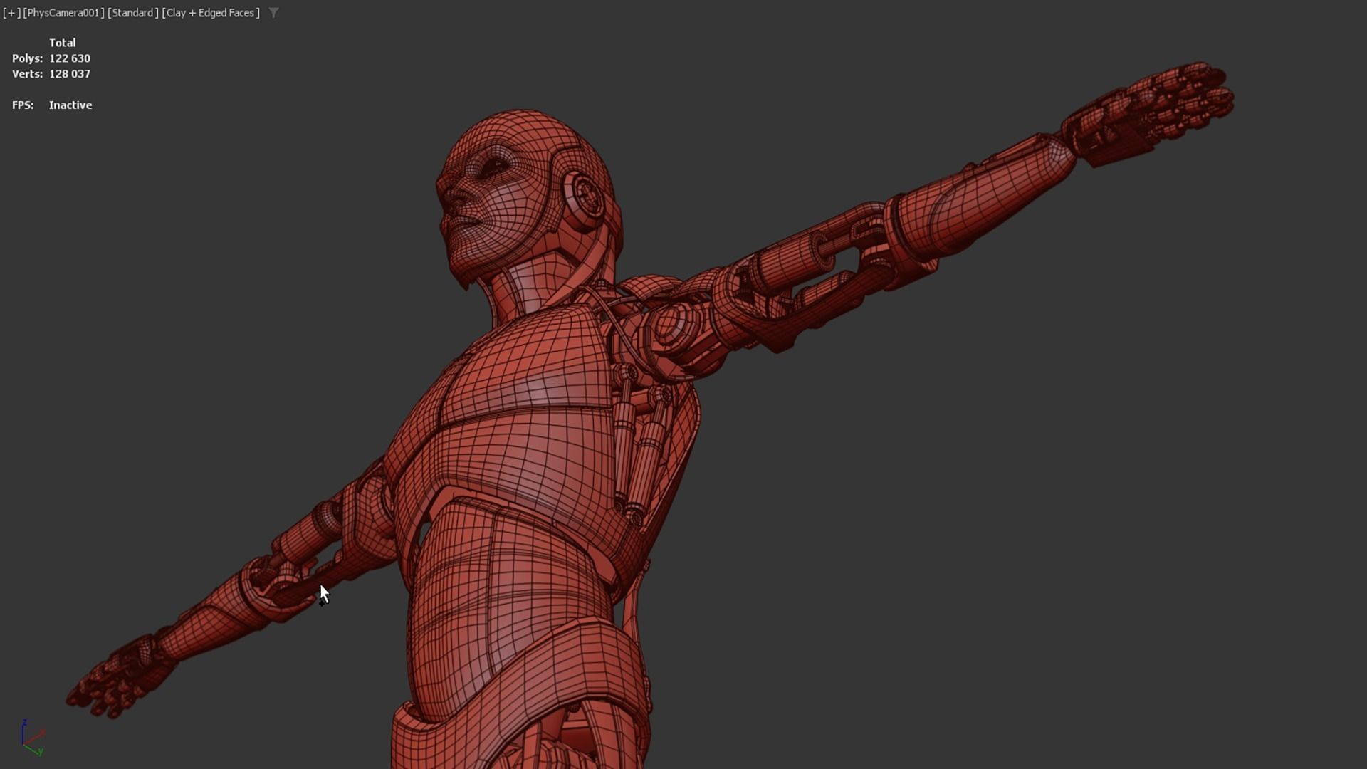 3D model Electronic Cyborg Male animated model VR / AR / low-poly ...