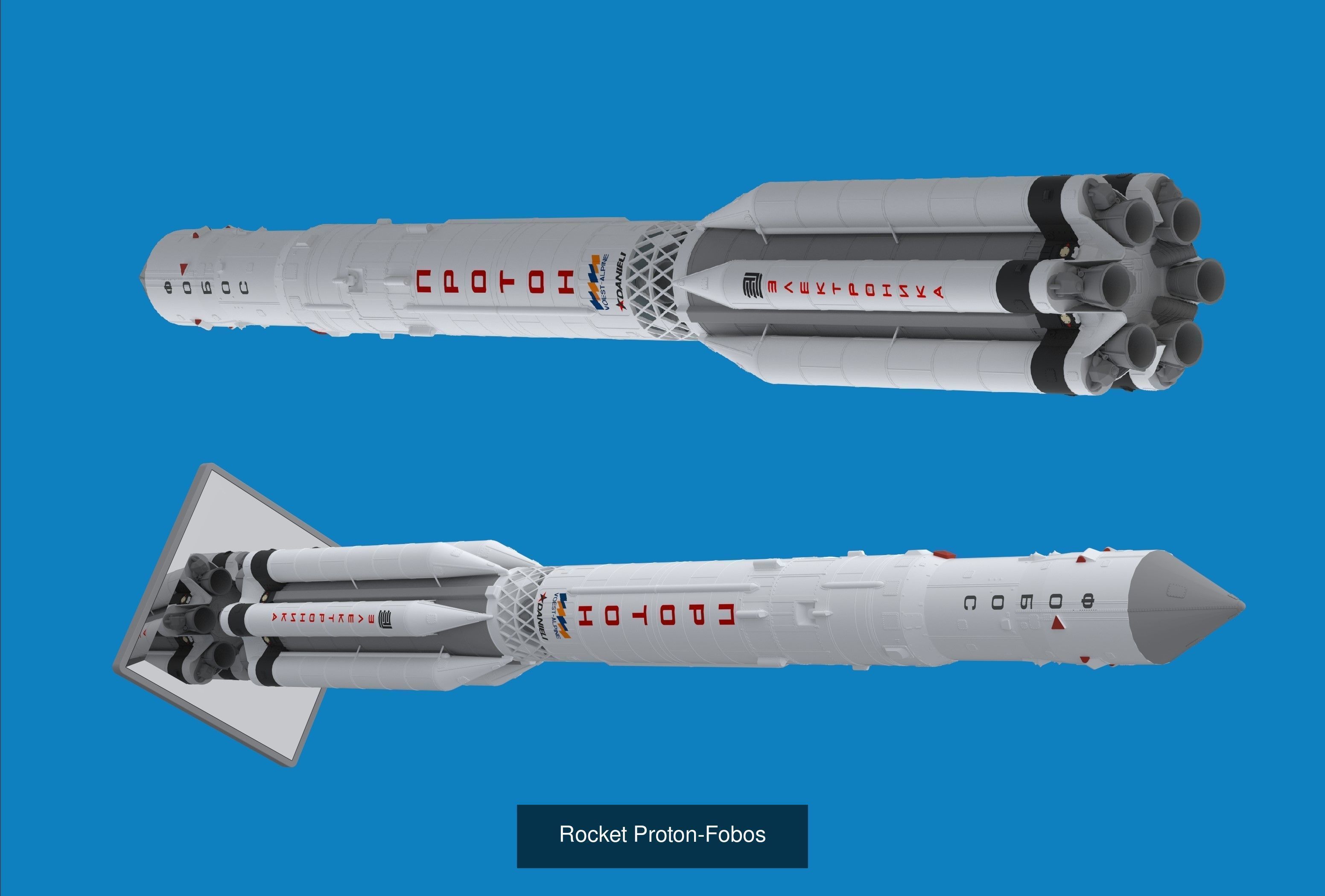 Proton space rocket 3D Print 3D Model Collection 3D printable | CGTrader