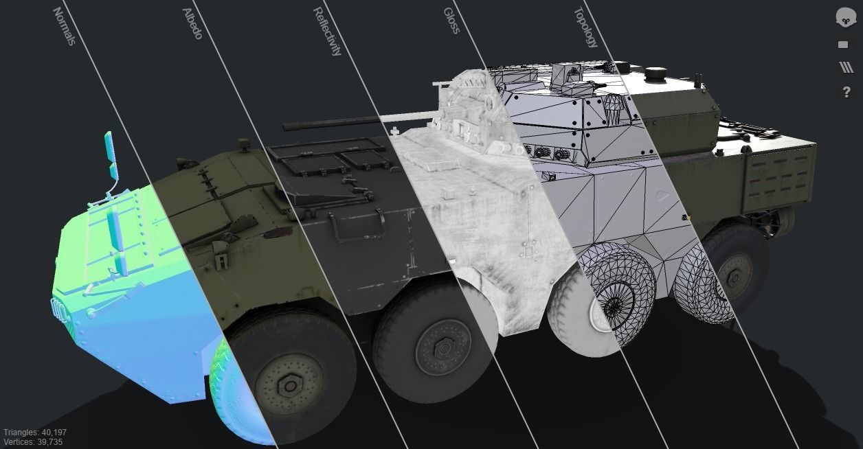3D model 4 coatings of PLA Army ZBL191 ZBL-191 Infantry Fighting ...