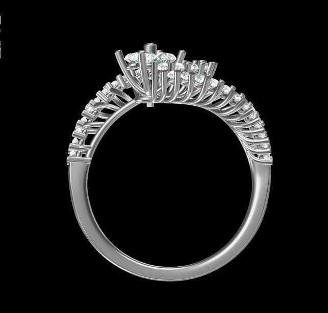 stylish diamond ring for women 3d model free 3D model 3D printable | CGTrader