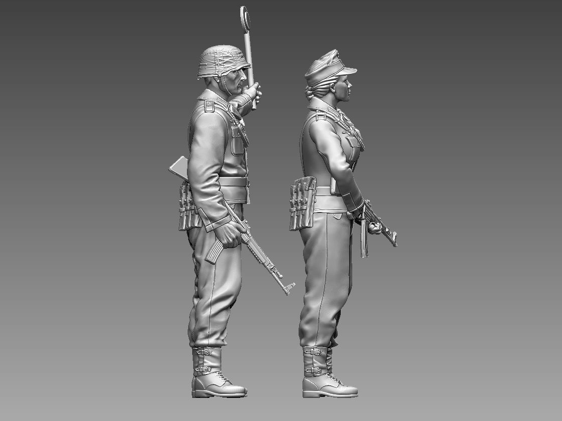 Feldgendarmerie German soldiers 3D model 3D printable | CGTrader