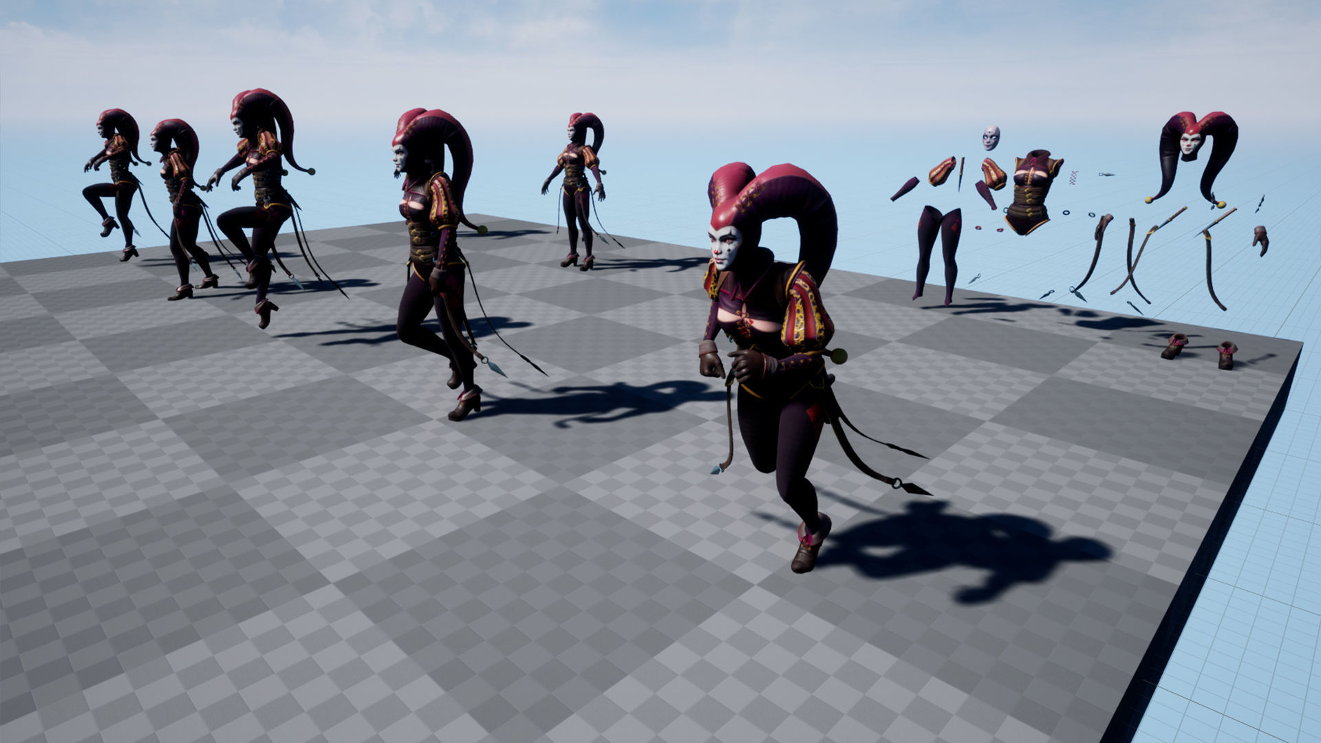 3D model Lady Jester VR / AR / low-poly | CGTrader