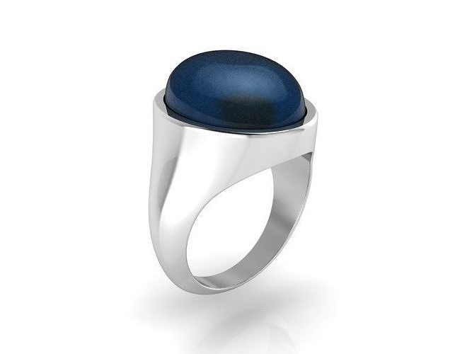 Oval Cabochon Ring 2205 free 3D model 3D printable | CGTrader