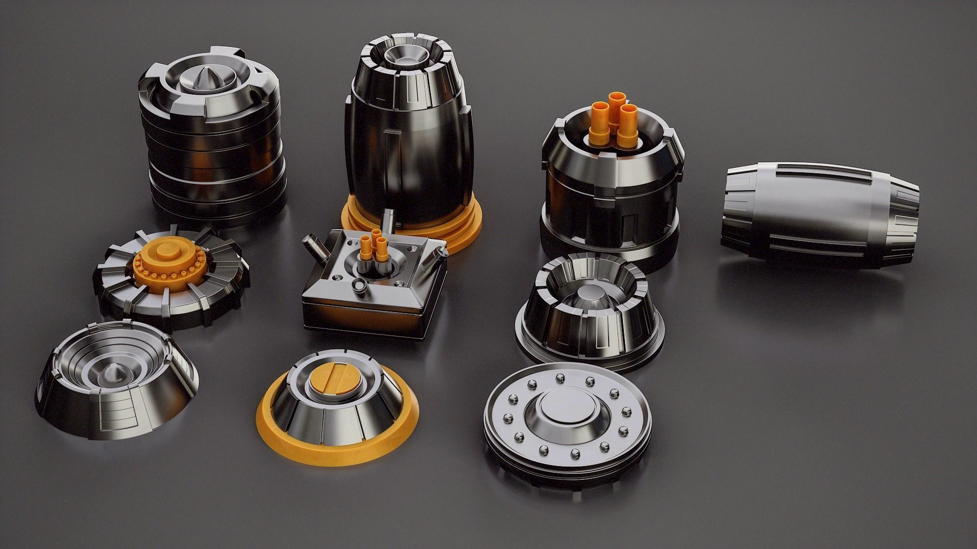 Hard Surface Robot Kitbash 3D model | CGTrader