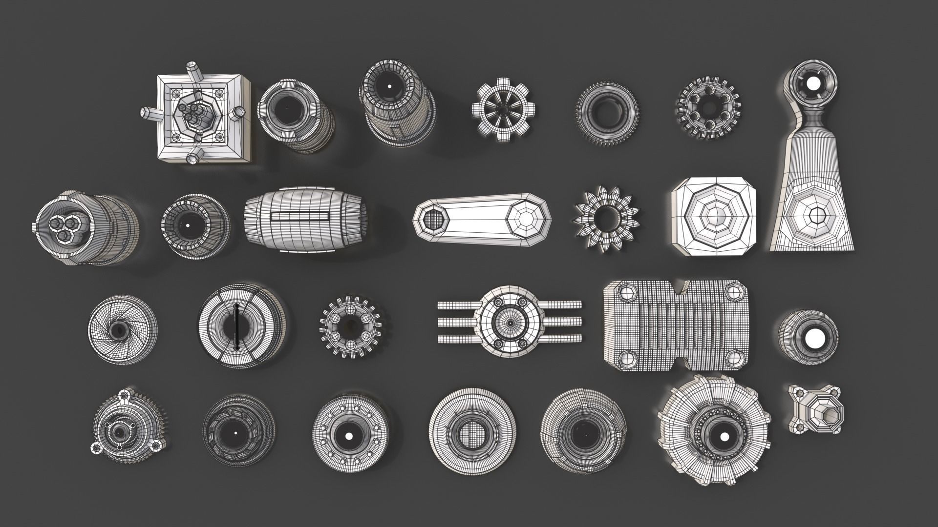 Hard Surface Robot Kitbash 3D model | CGTrader