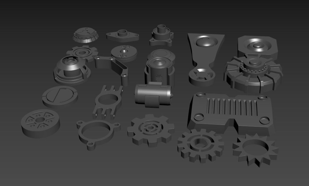 Hard Surface Robot Kitbash 3D model | CGTrader