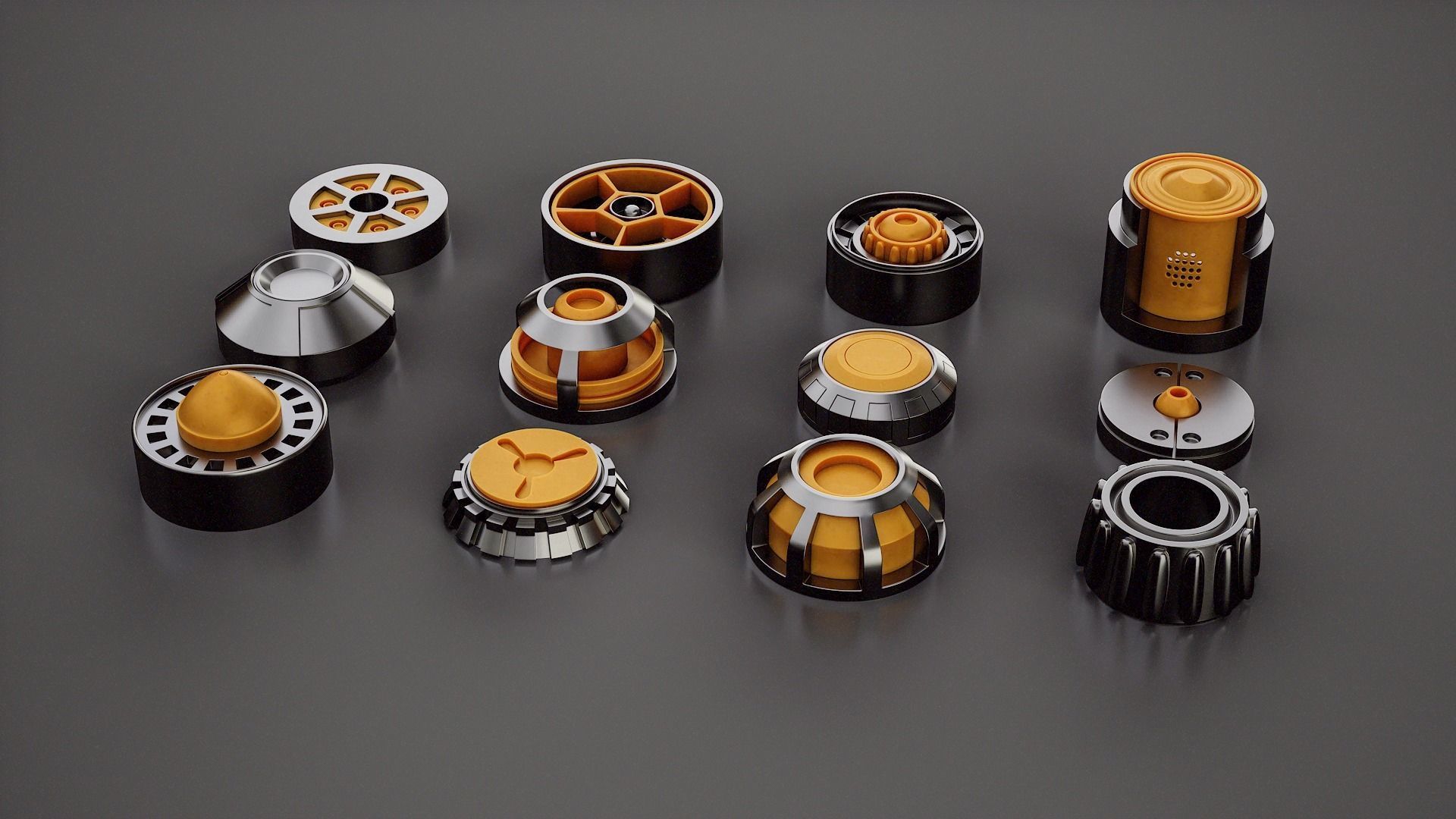 Hard Surface Robot Kitbash 3D model | CGTrader