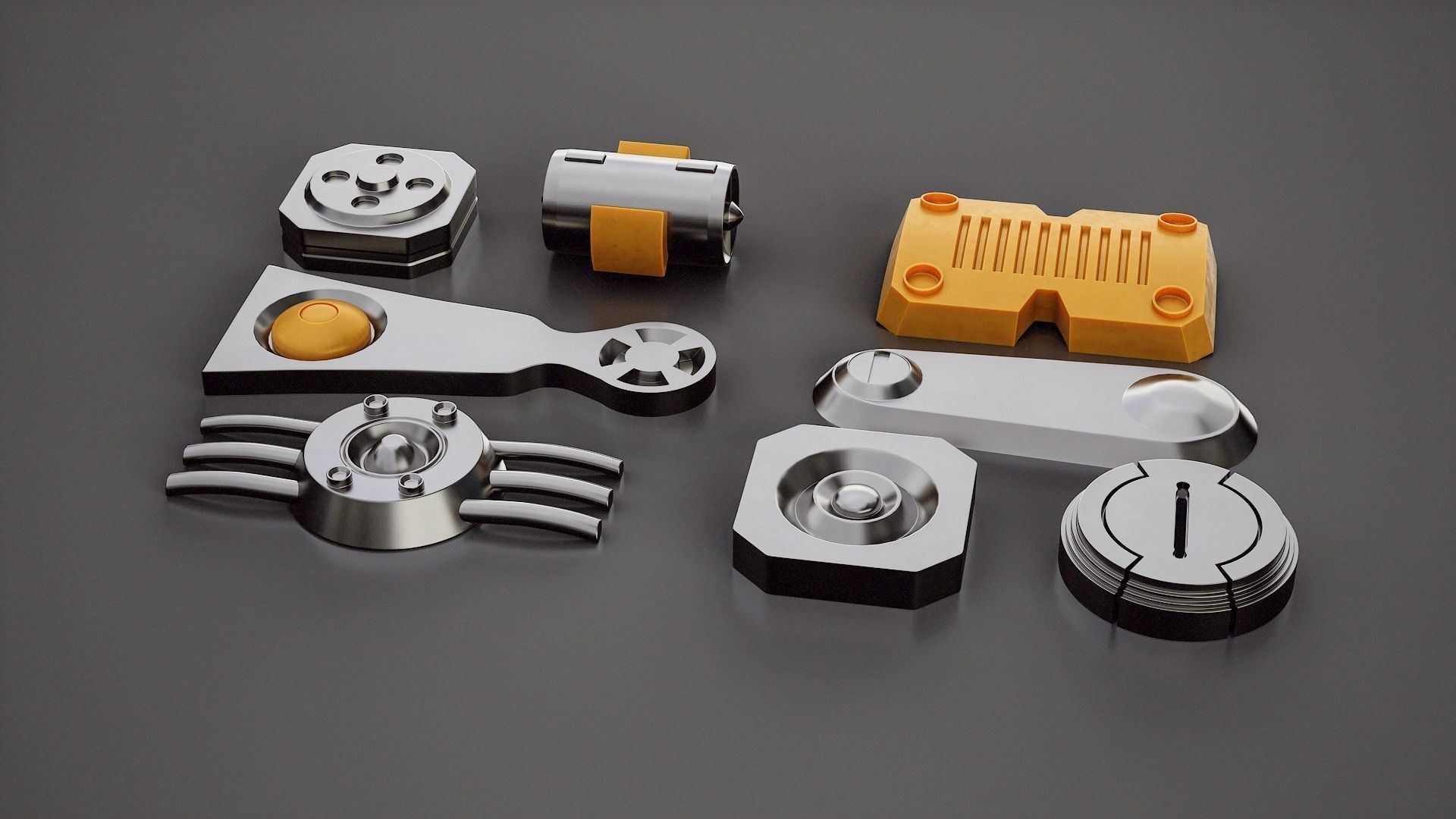 Hard Surface Robot Kitbash 3D model | CGTrader