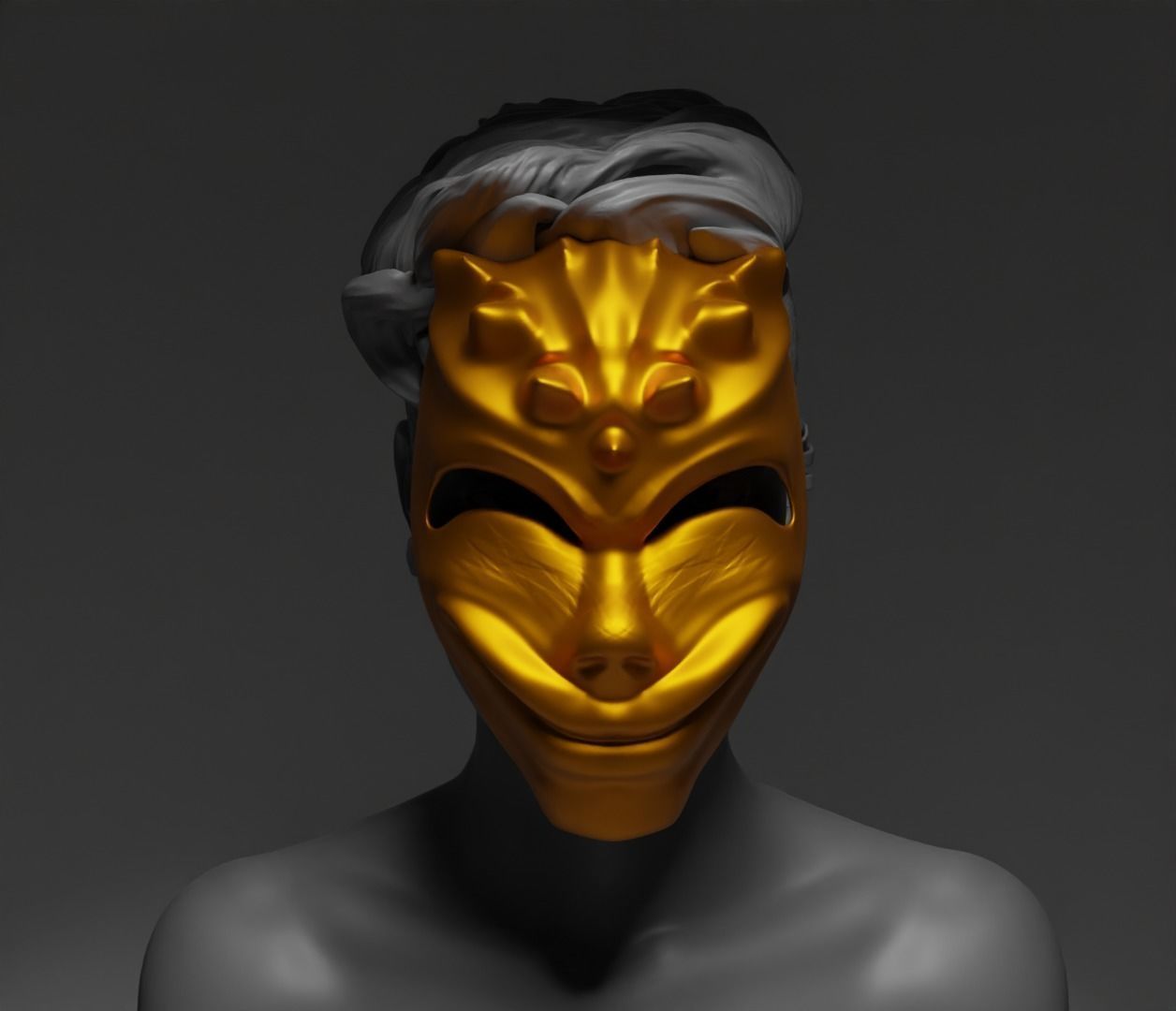 Scary Movie Cosplay Face Mask 3D model 3D printable | CGTrader
