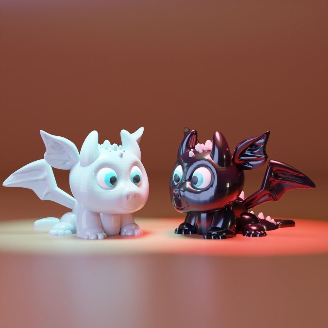 3D PRINTABLE LIGHT FURY TOOTHLESS DRAGON INSPIRED DESIGN 3D model 3D ...