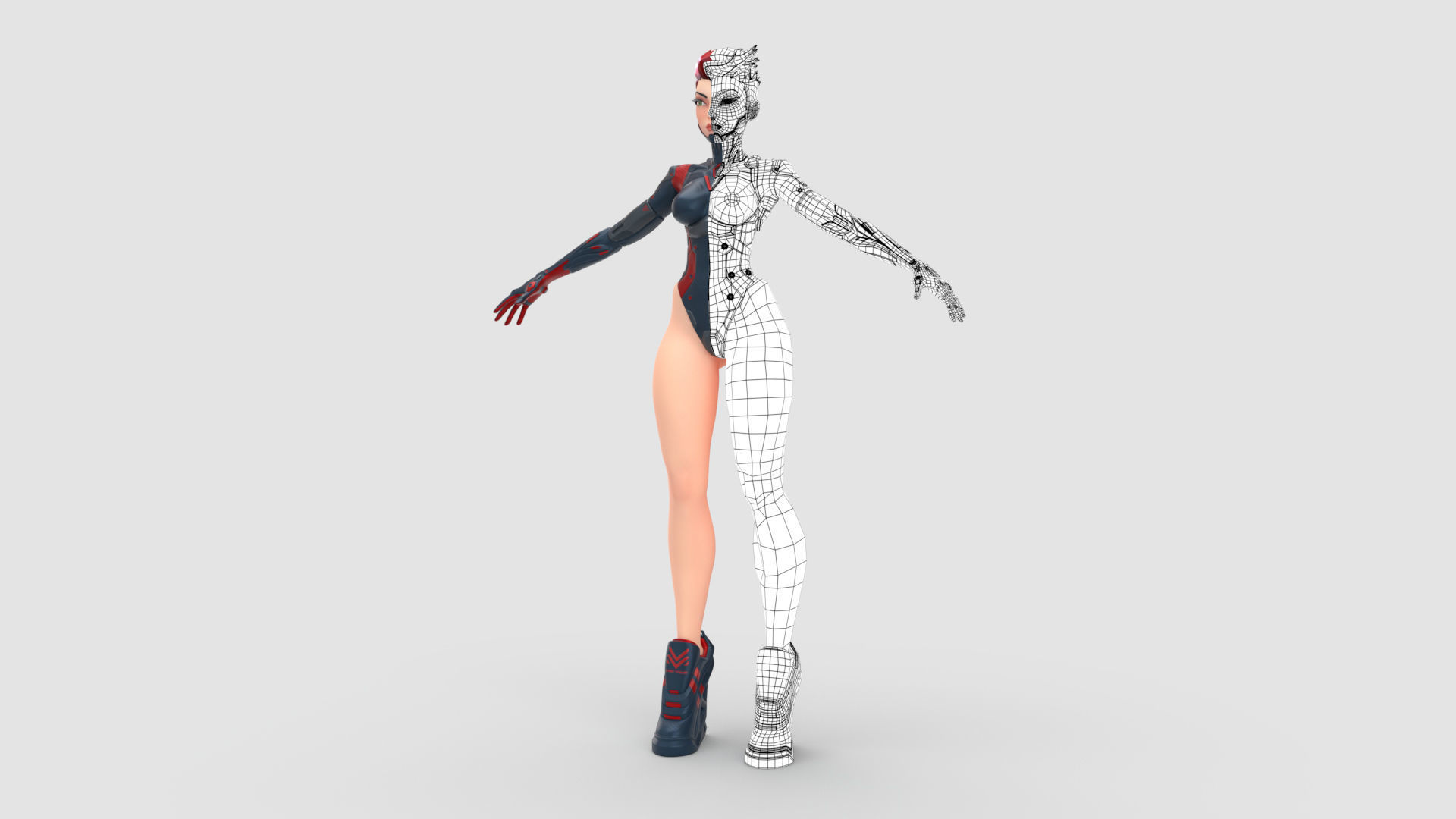 Cyberpunk Cyborg Eve 3D model | CGTrader