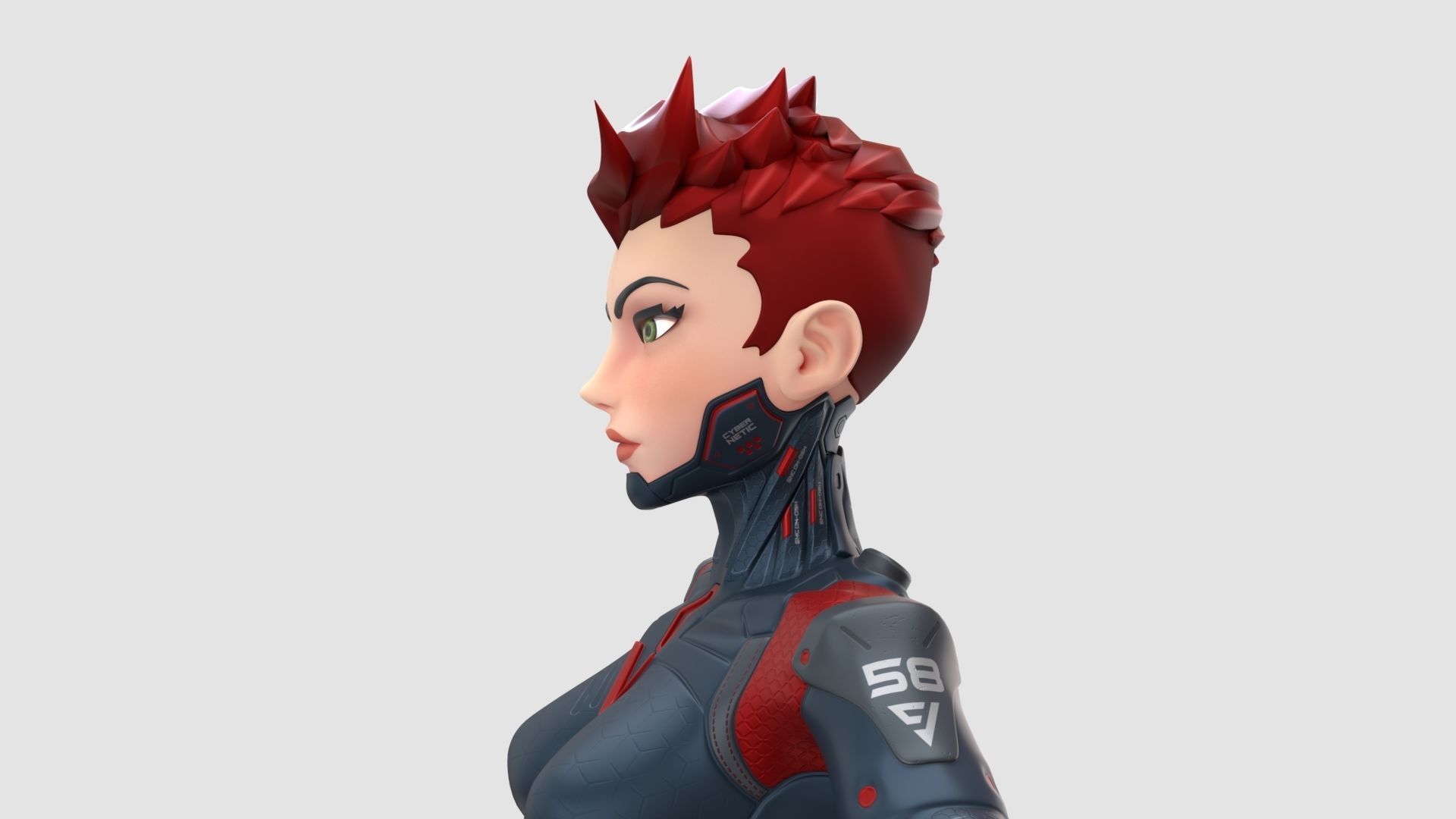 Cyberpunk Cyborg Eve 3D model | CGTrader