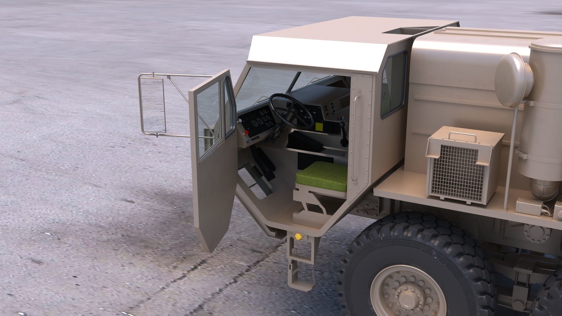 M983 Tractor with AN TPY-2 X Band Radar 3D model | CGTrader