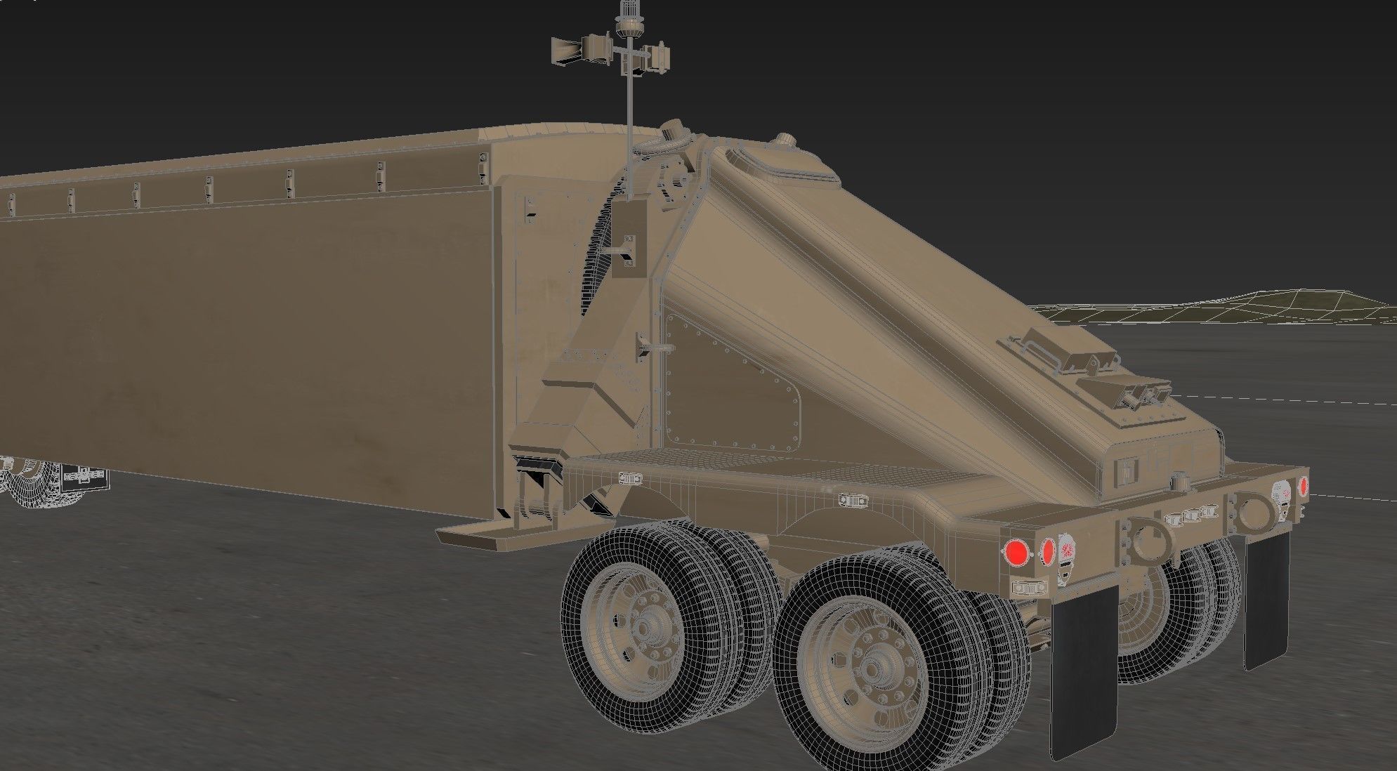 M983 Tractor with AN TPY-2 X Band Radar 3D model | CGTrader