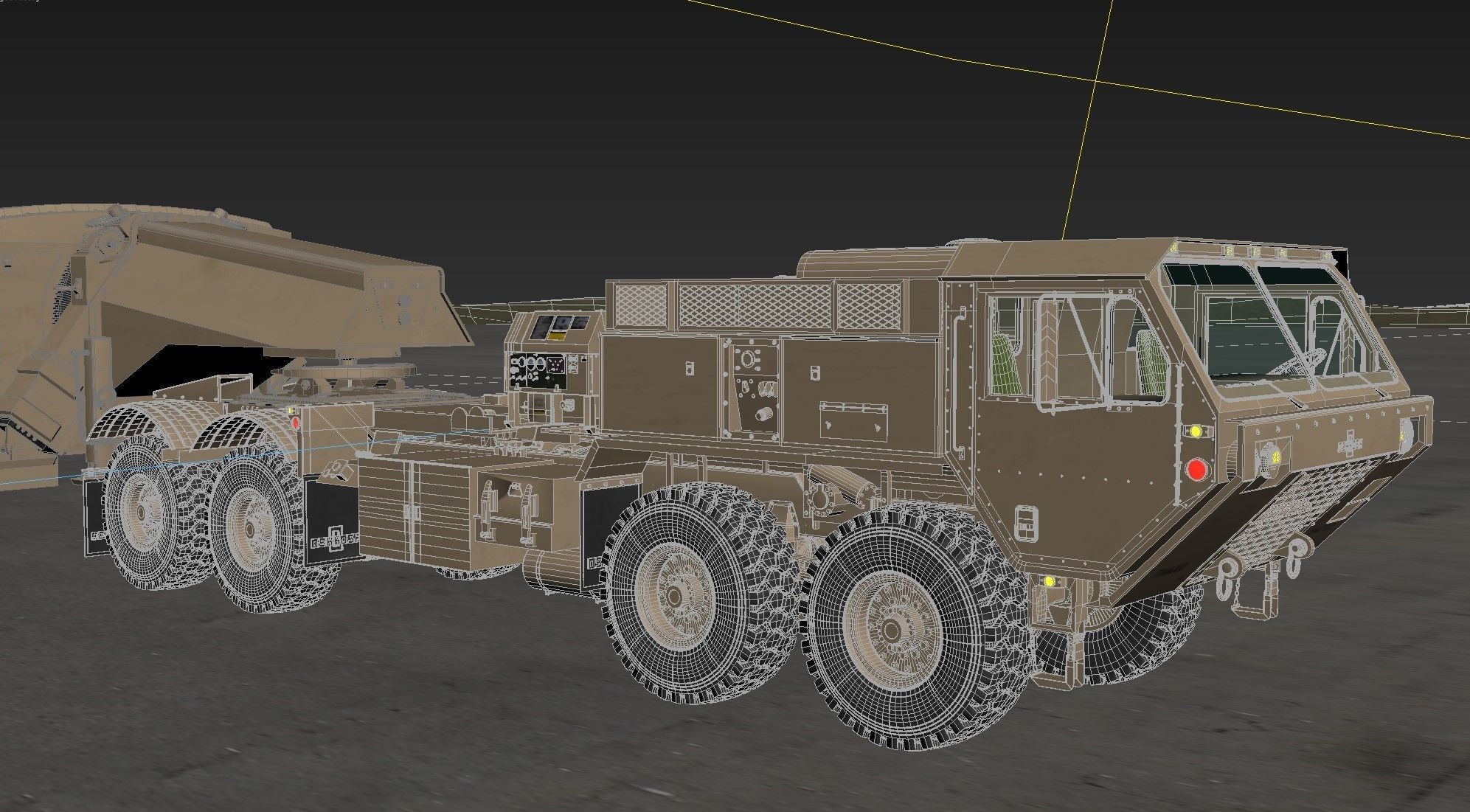 M983 Tractor with AN TPY-2 X Band Radar 3D model | CGTrader