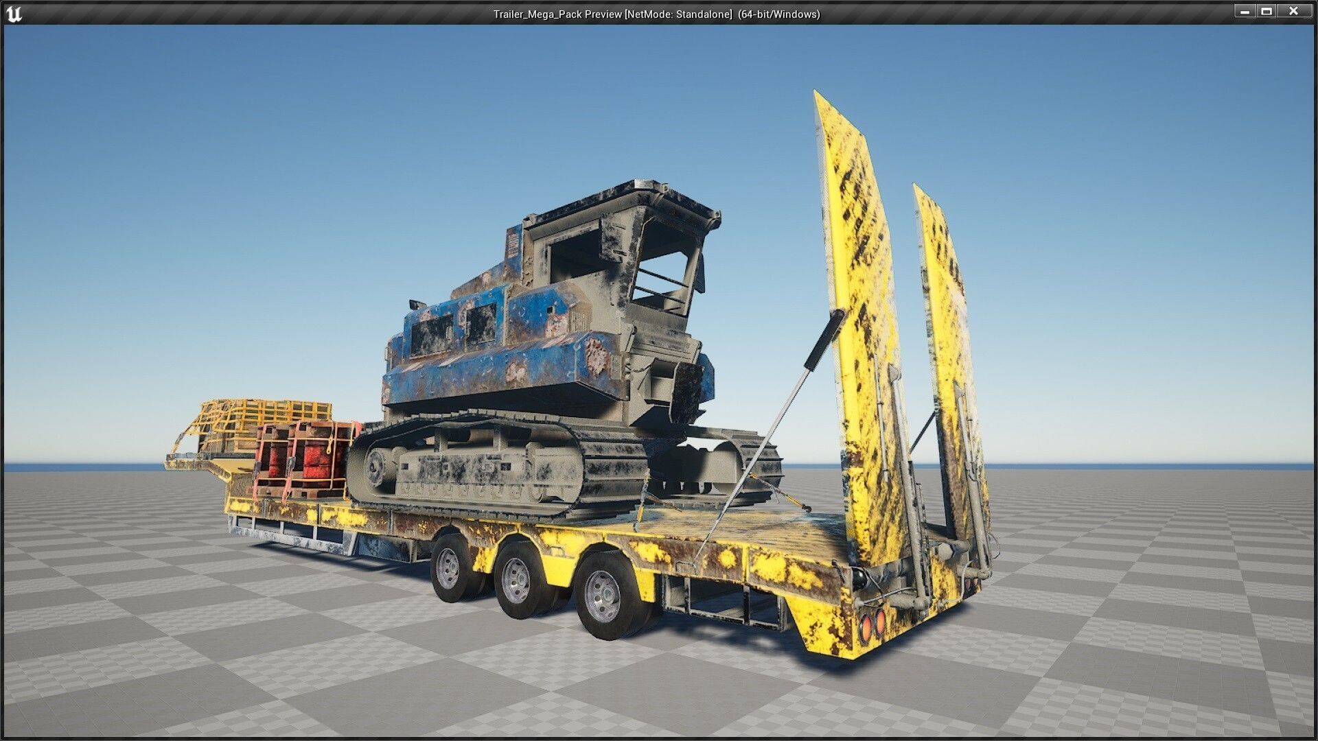 3D model Trailer Pack - Unreal Engine VR / AR / low-poly rigged | CGTrader