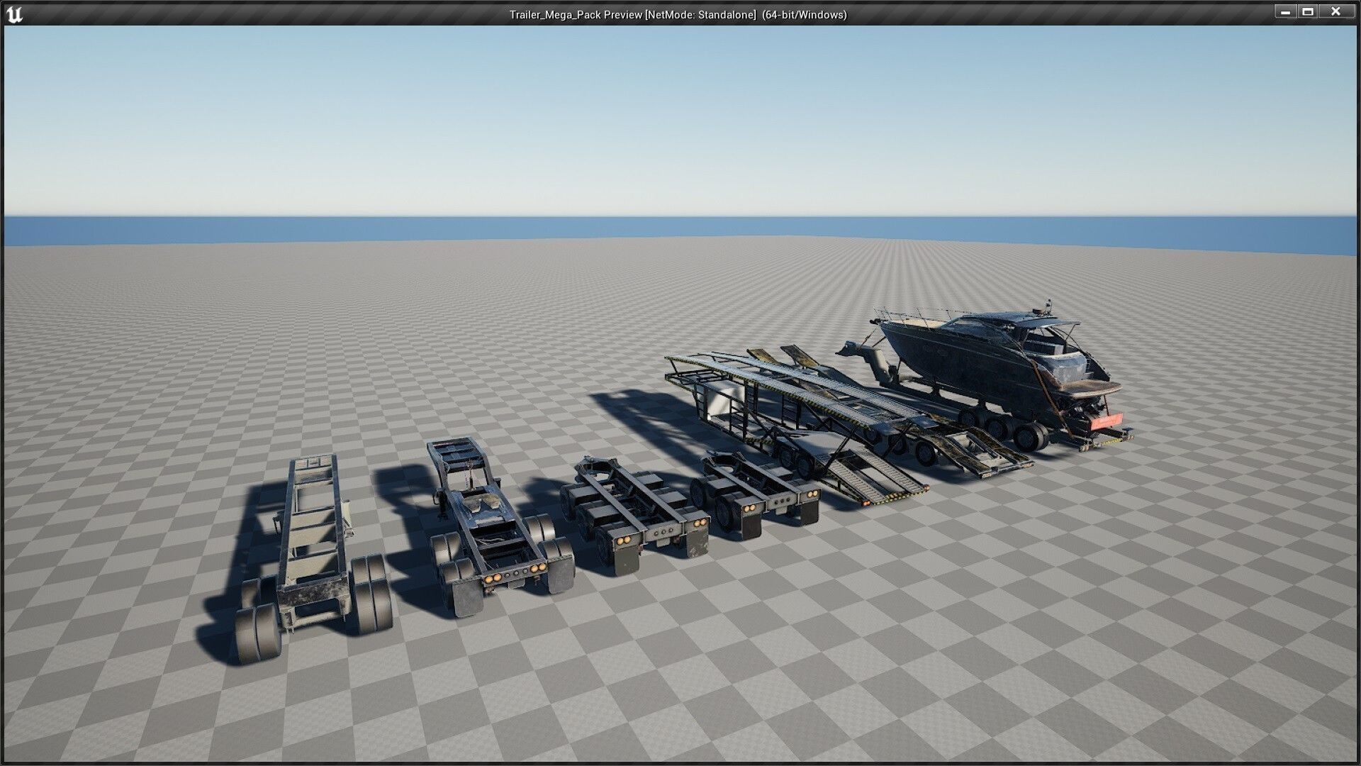 3D model Trailer Pack - Unreal Engine VR / AR / low-poly rigged | CGTrader
