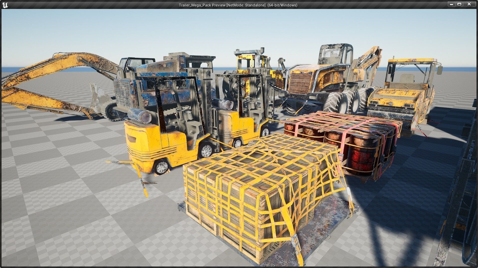 3D model Trailer Pack - Unreal Engine VR / AR / low-poly rigged | CGTrader