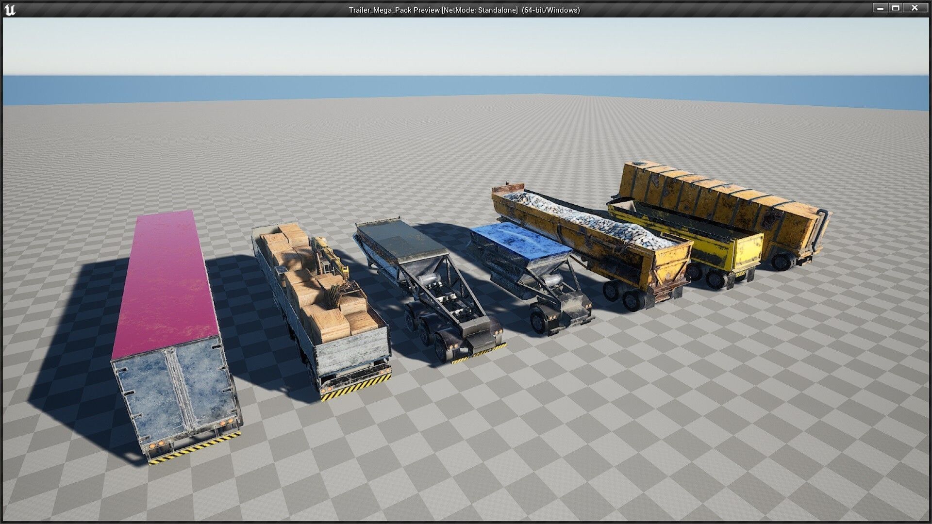 3D model Trailer Pack - Unreal Engine VR / AR / low-poly rigged | CGTrader