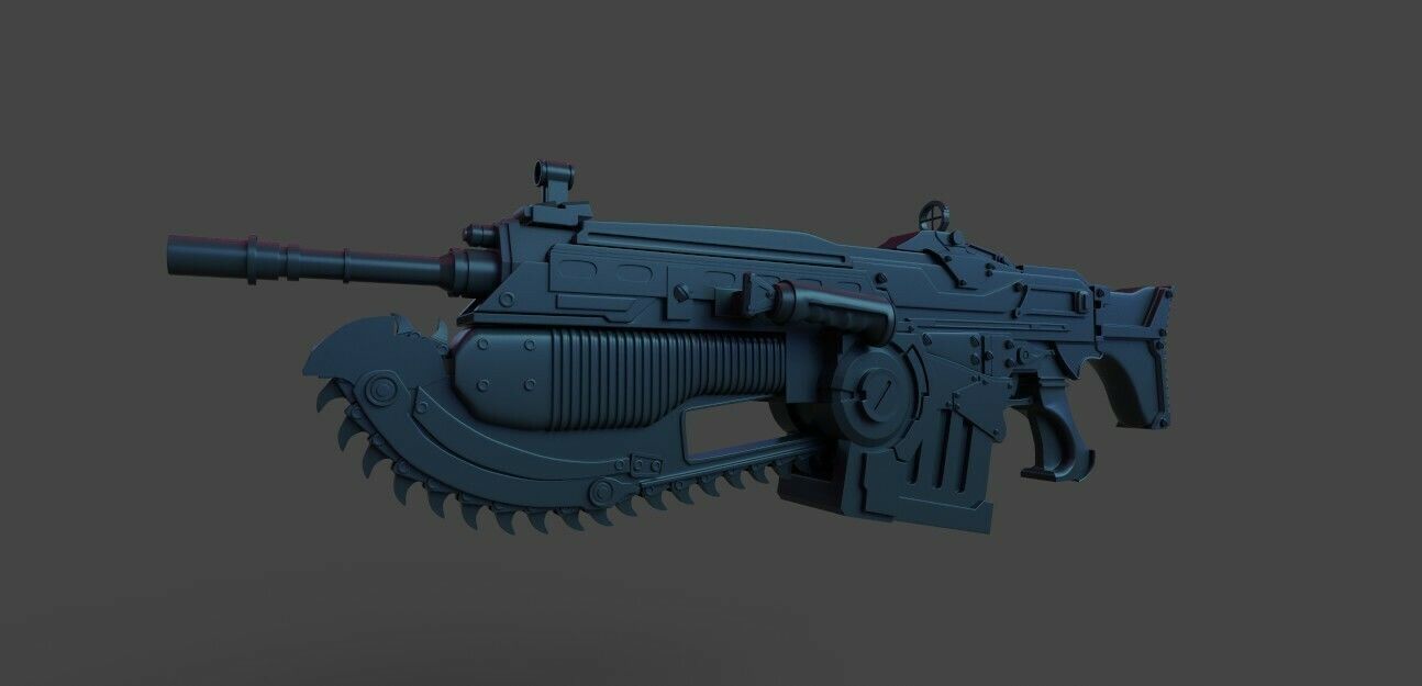 Lancer Assault Rifle Gears of War 3D model 3D printable | CGTrader
