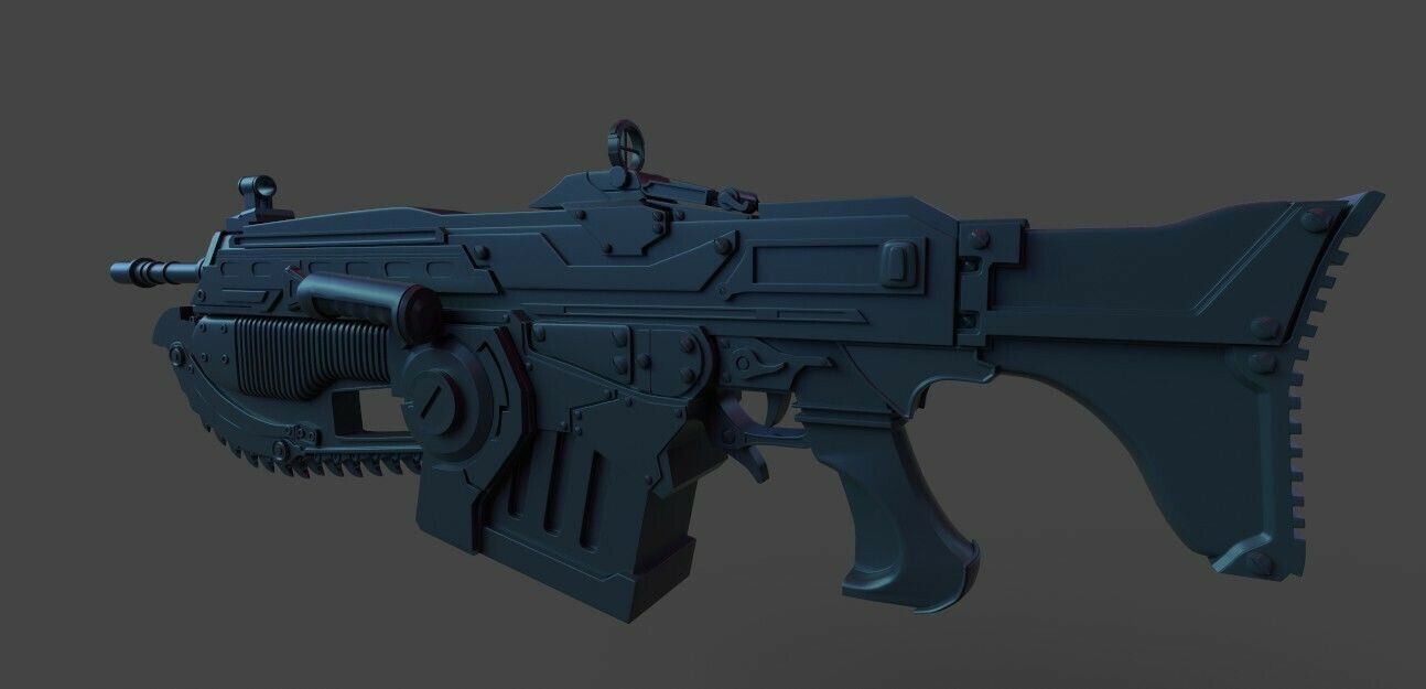 Lancer Assault Rifle Gears of War 3D model 3D printable | CGTrader