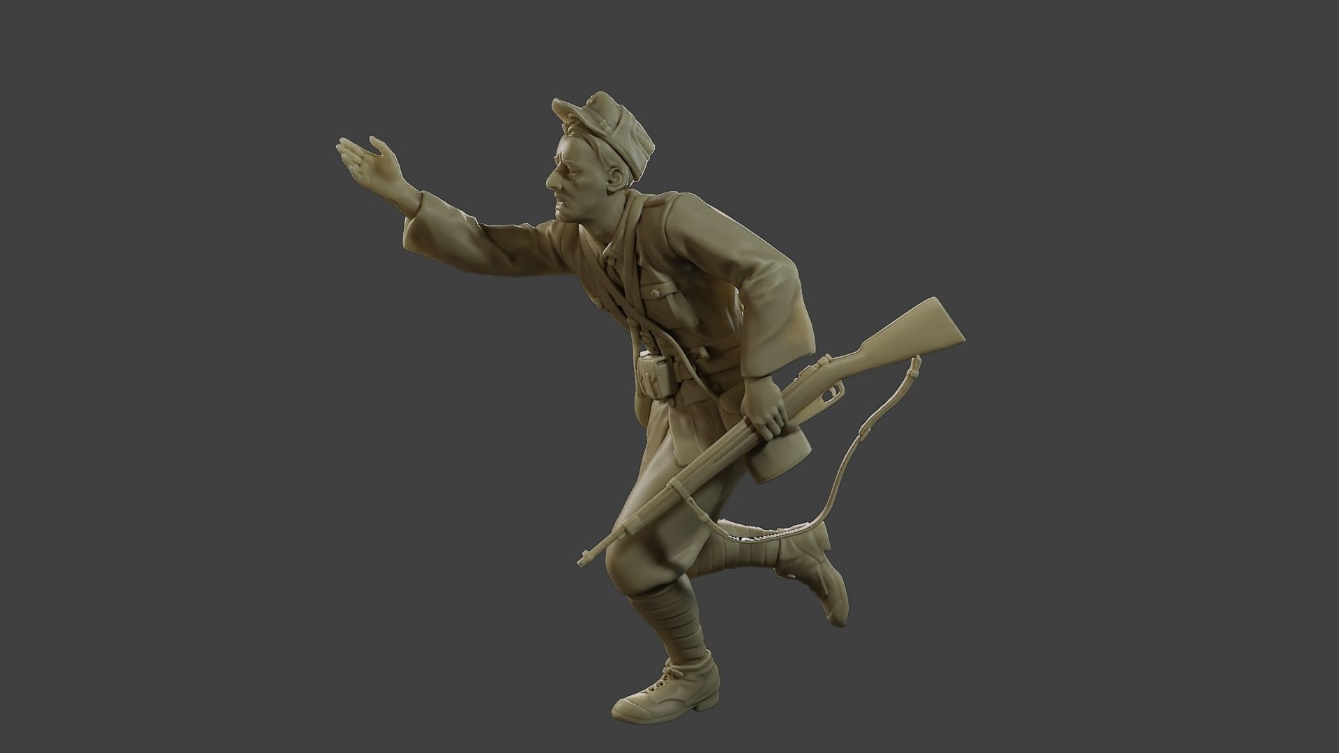 Italian soldier Run2 ww2 IT10 3D model 3D printable | CGTrader