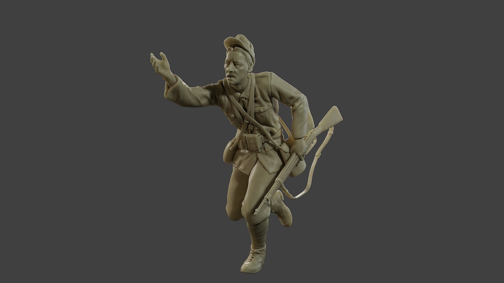 Italian soldier Run2 ww2 IT10 3D model 3D printable | CGTrader