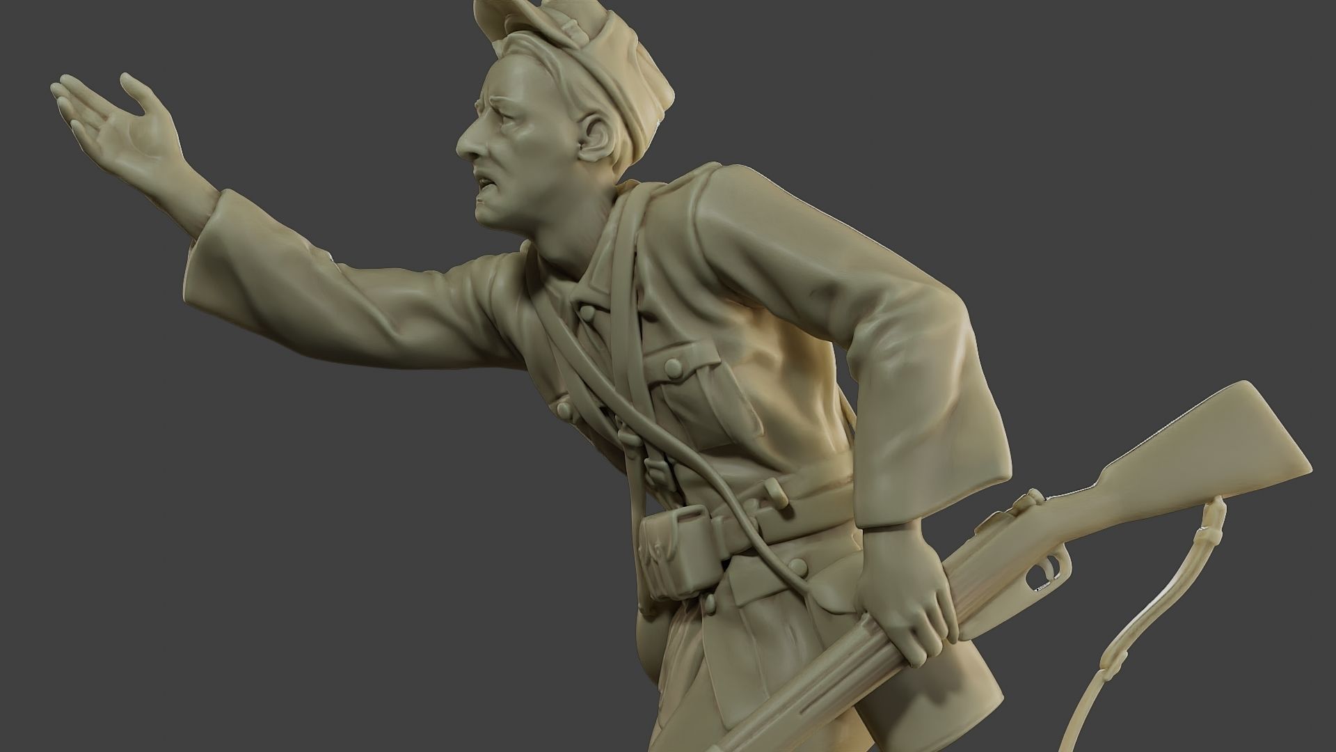 Italian soldier Run2 ww2 IT10 3D model 3D printable | CGTrader