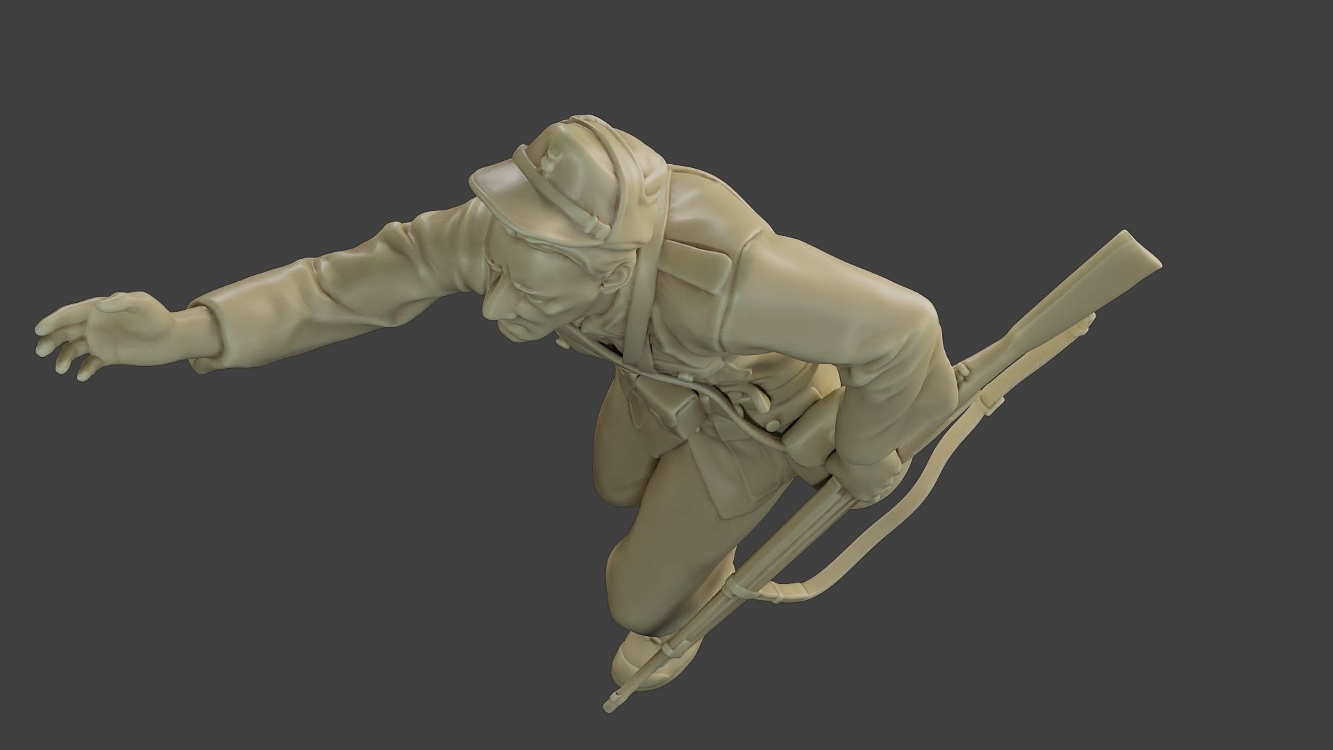 Italian soldier Run2 ww2 IT10 3D model 3D printable | CGTrader